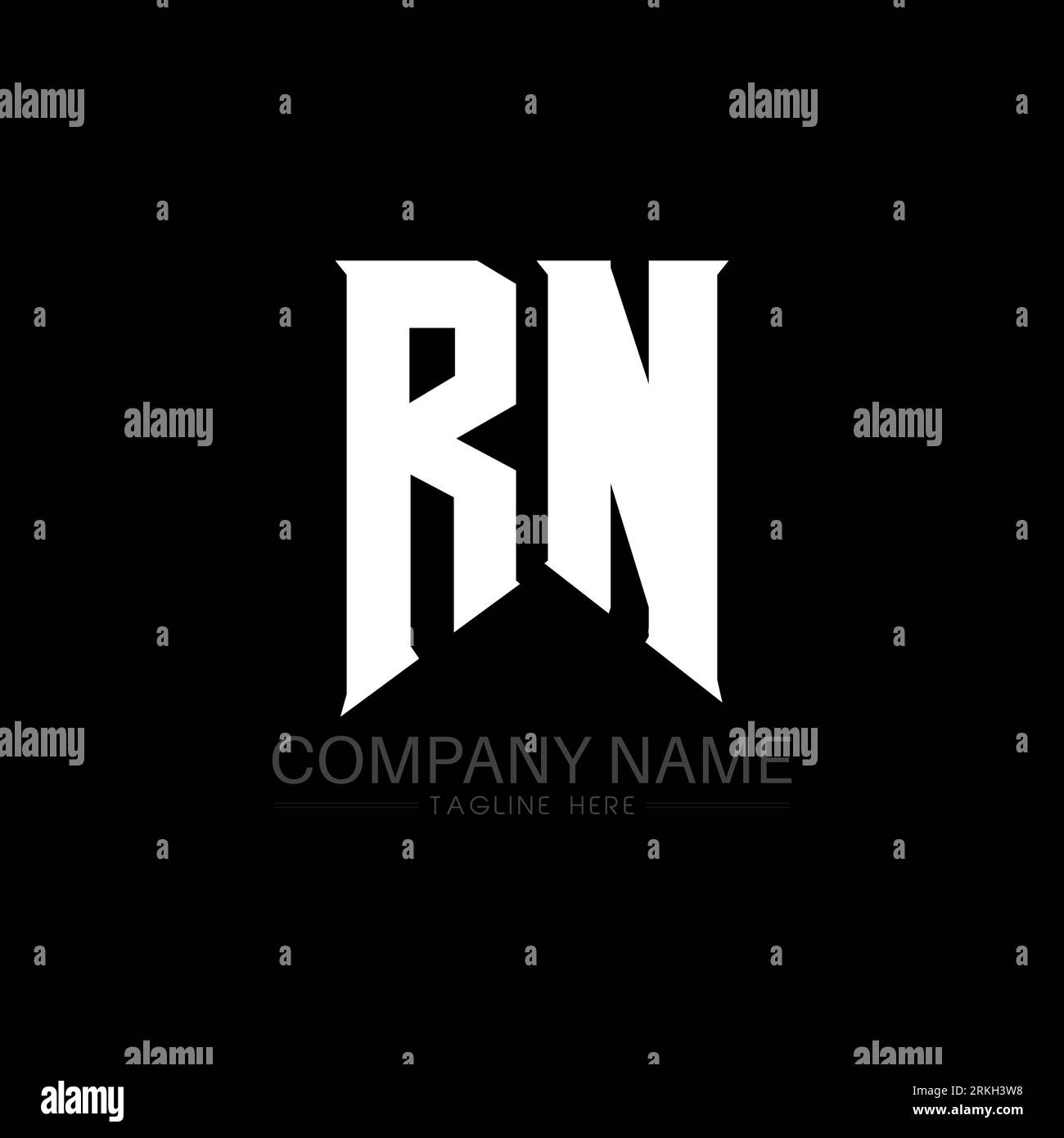 RN Letter Logo Design. Initial letters RN gaming's logo icon for ...