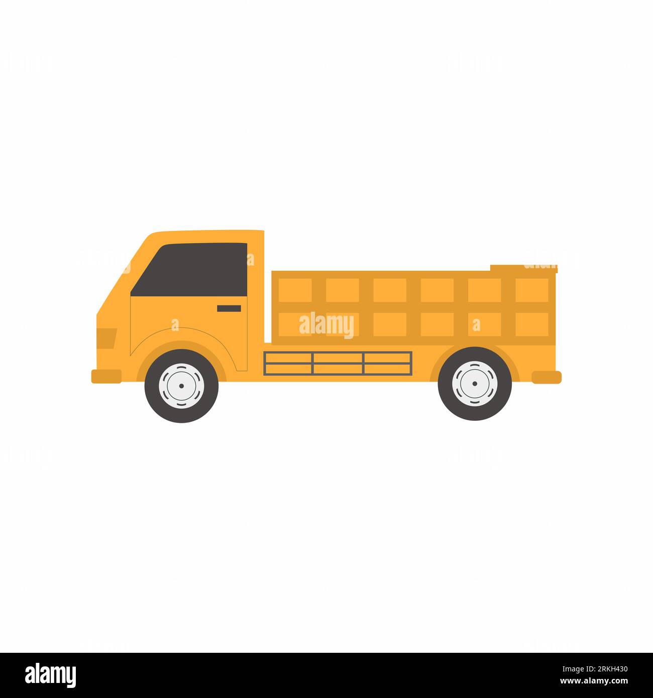 Shipping fast delivery vehicle truck isolated on white background ...