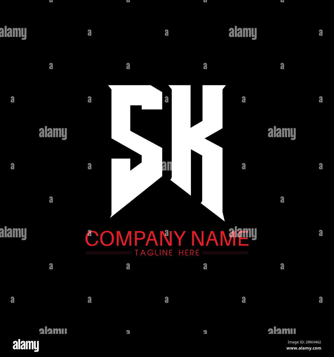 SK Letter Logo Design. Initial letters SK gaming's logo icon for ...