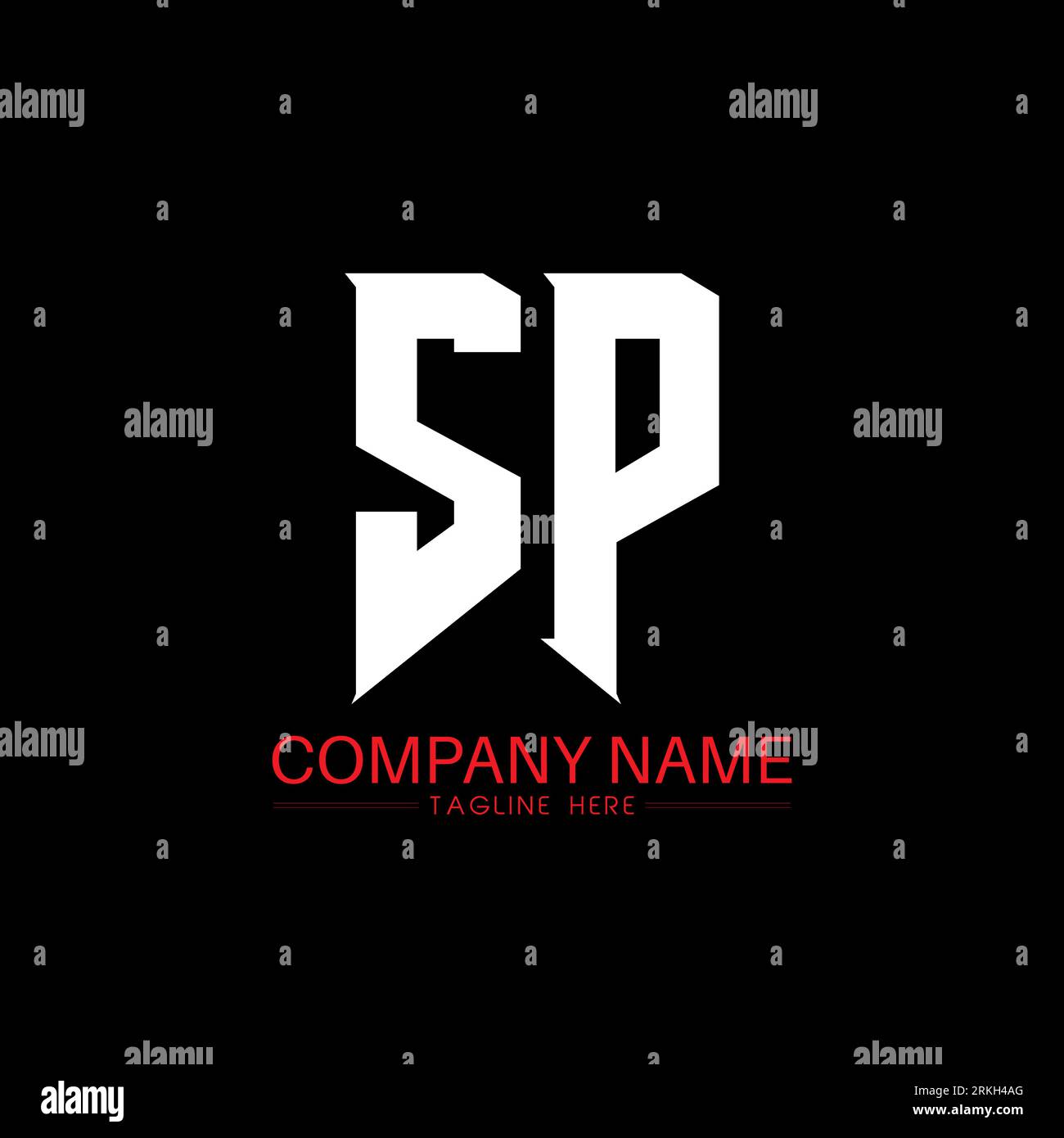 SP Letter Logo Design. Initial letters SP gaming's logo icon for ...