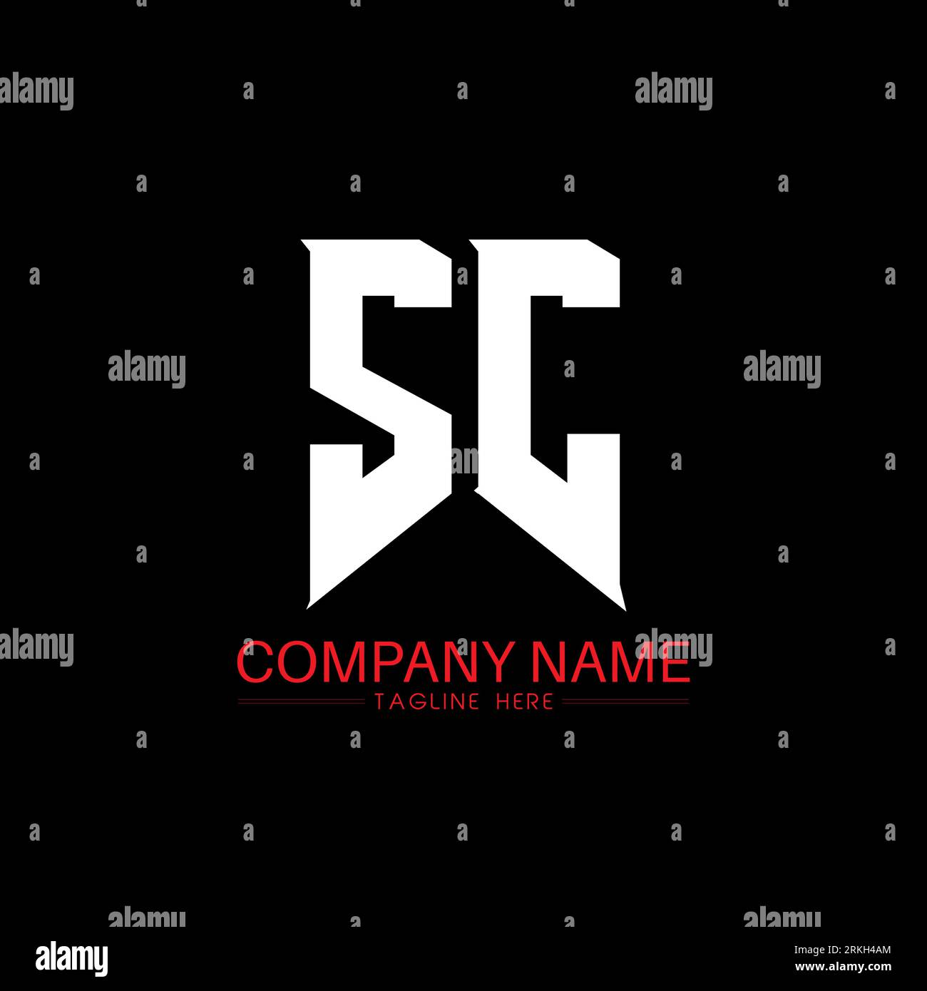 SC Letter Logo Design. Initial letters SC gaming's logo icon for ...
