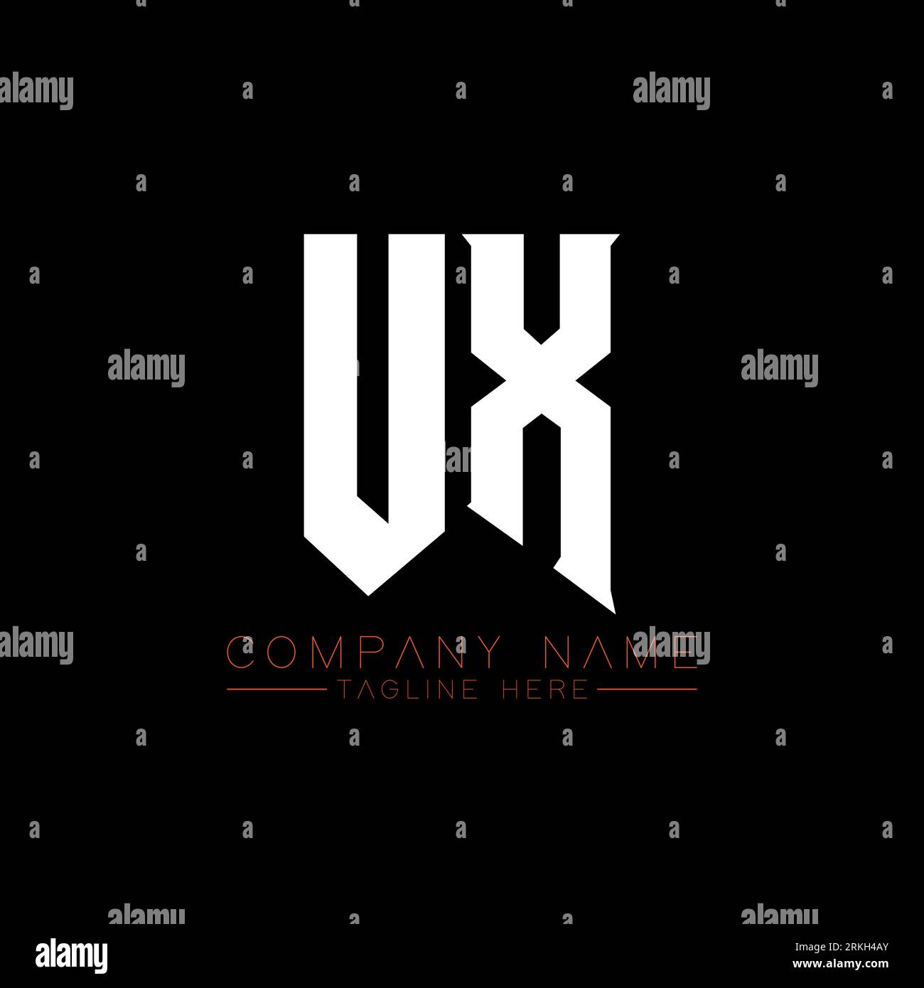 UX Letter Logo Design. Initial letters UX gaming's logo icon for ...
