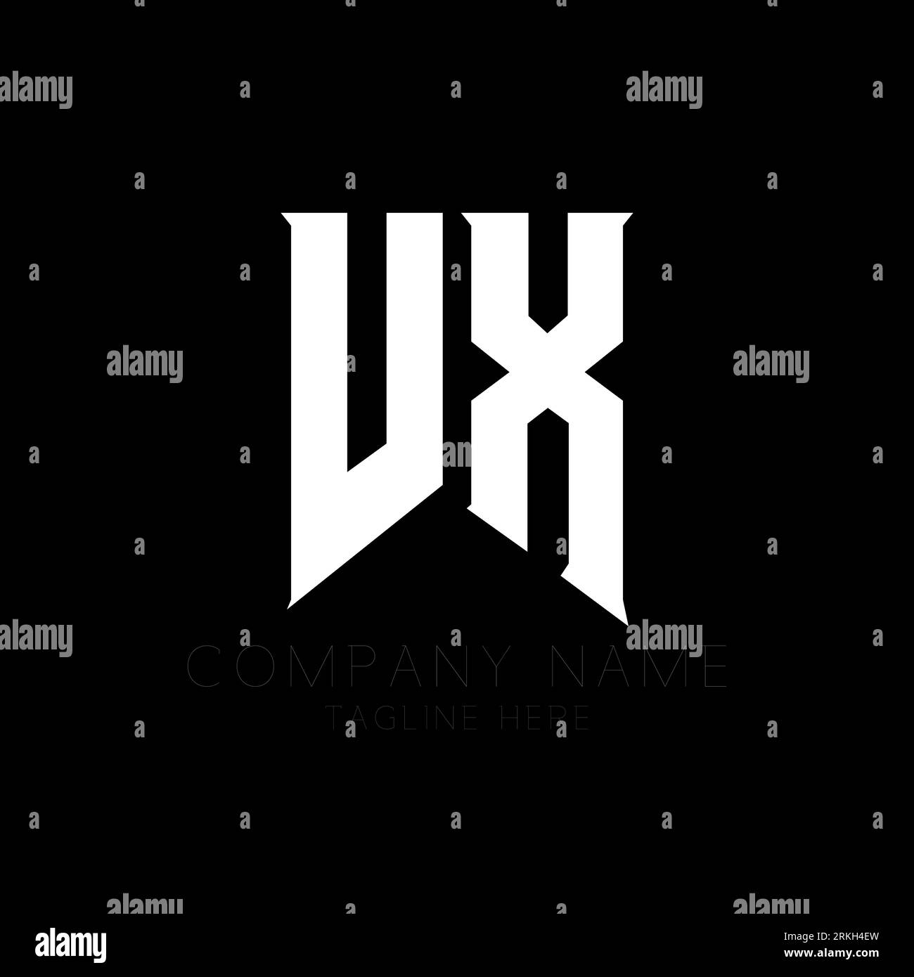 VX Letter Logo Design. Initial letters VX gaming's logo icon for ...