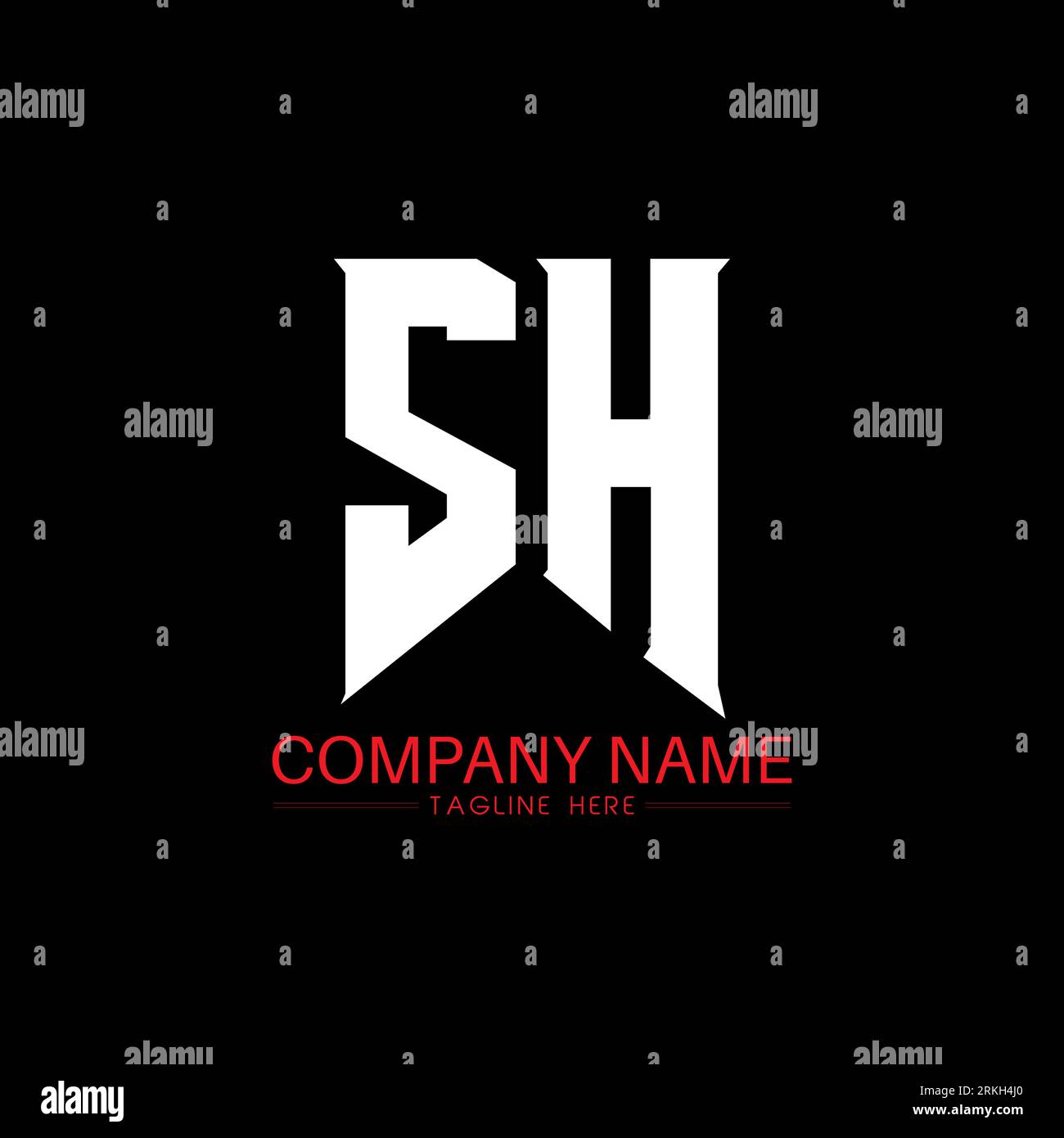 SH Letter Logo Design. Initial letters SH gaming's logo icon for ...