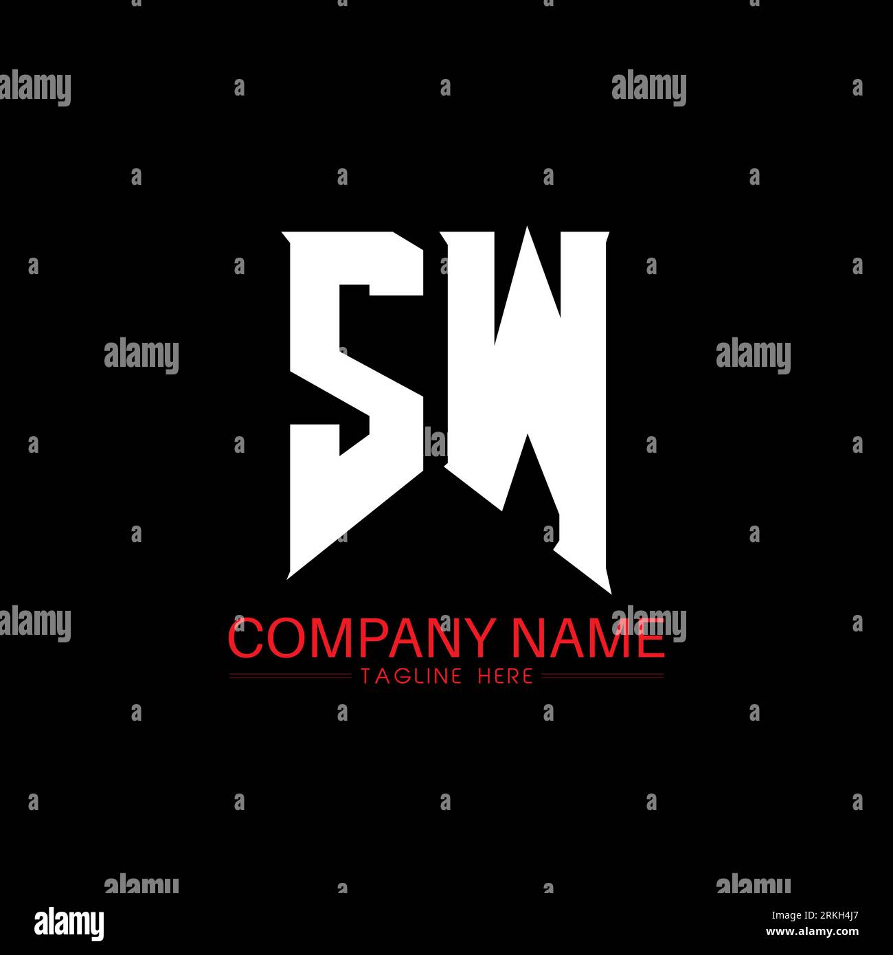 SW Letter Logo Design. Initial letters SW gaming's logo icon for ...