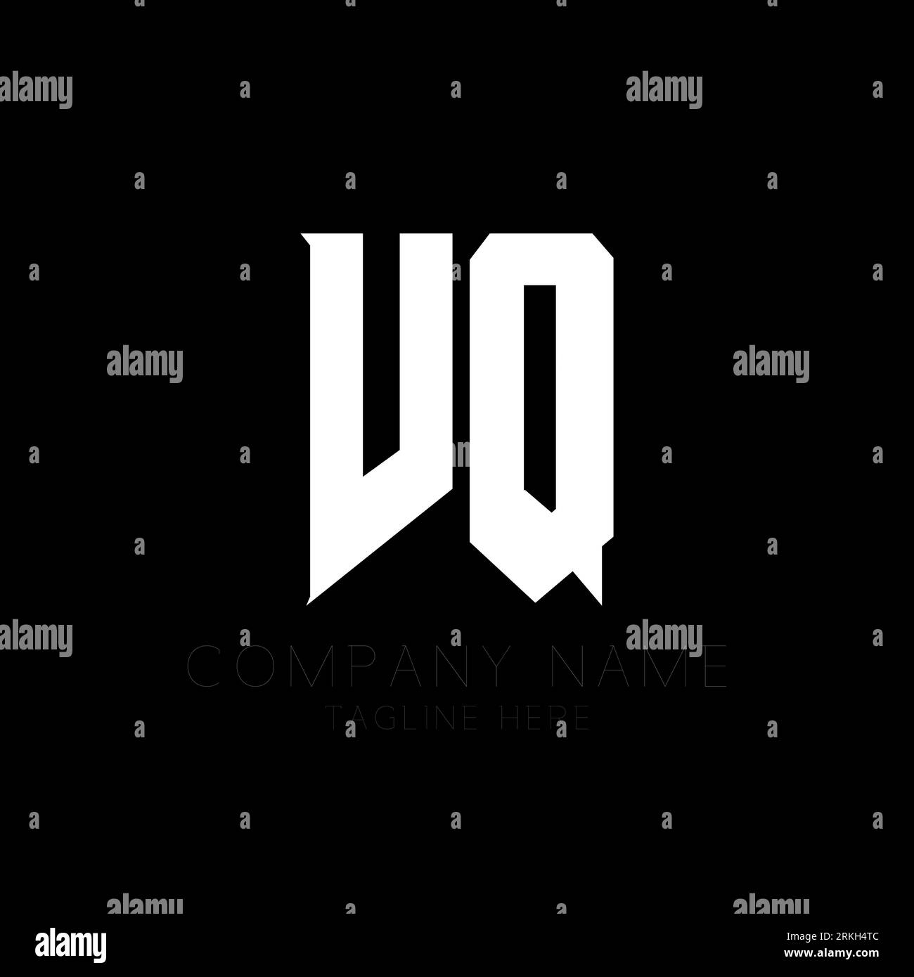 VQ Letter Logo Design. Initial letters VQ gaming's logo icon for technology companies. Tech ...