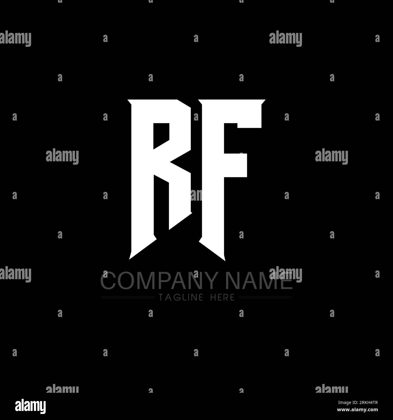 RF Letter Logo Design. Initial letters RF gaming's logo icon for ...