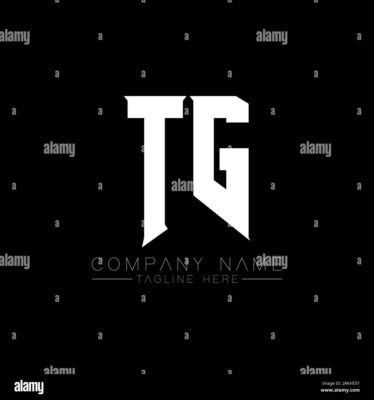 TG Letter Logo Design. Initial letters TG gaming's logo icon for ...