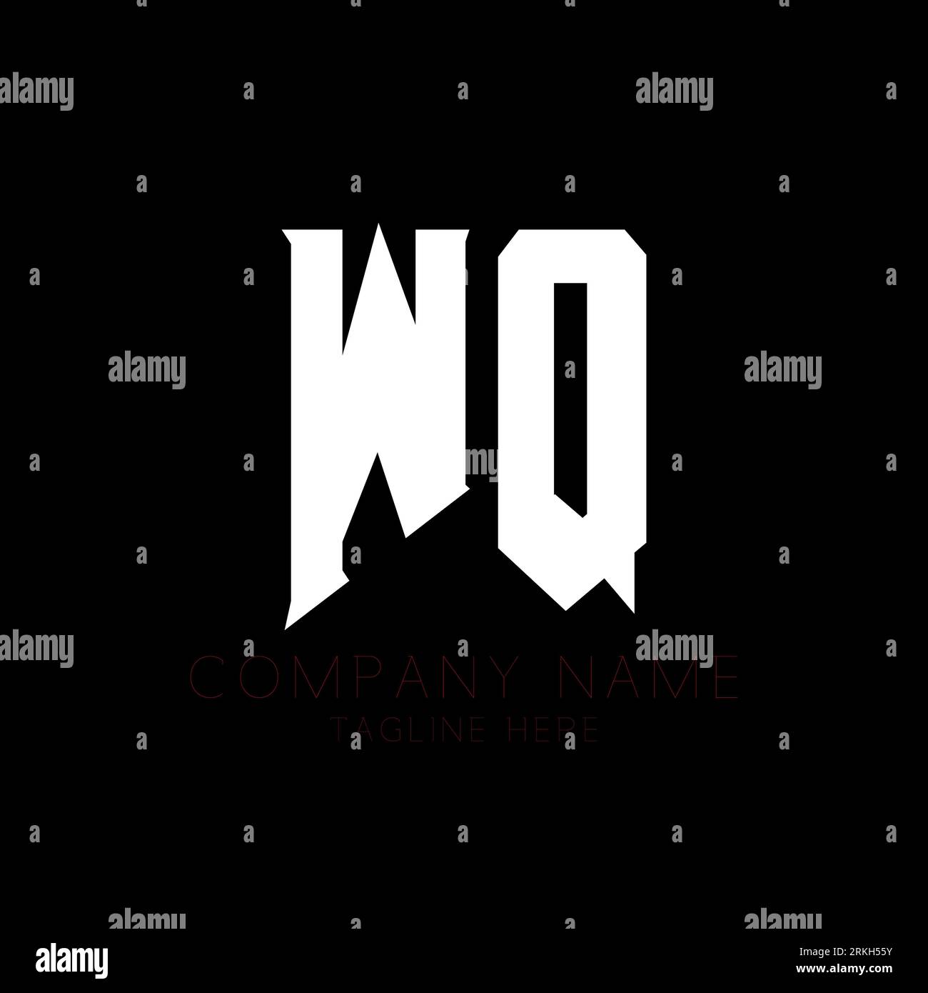 WQ Letter Logo Design. Initial letters WQ gaming's logo icon for ...