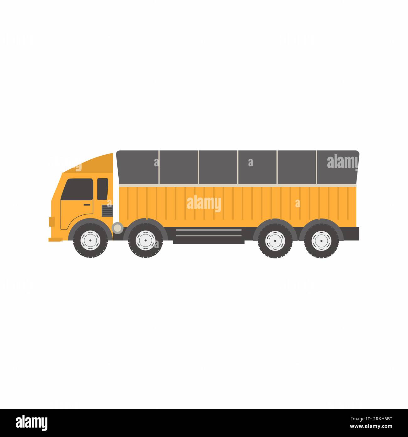 Vector flat design creative truck transportation. Delivery logistics ...