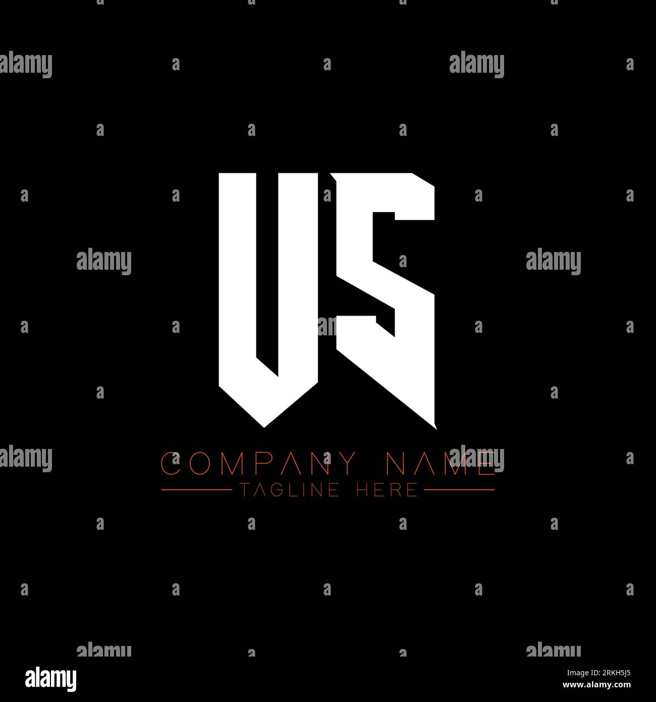 US Letter Logo Design. Initial letters US gaming's logo icon for ...
