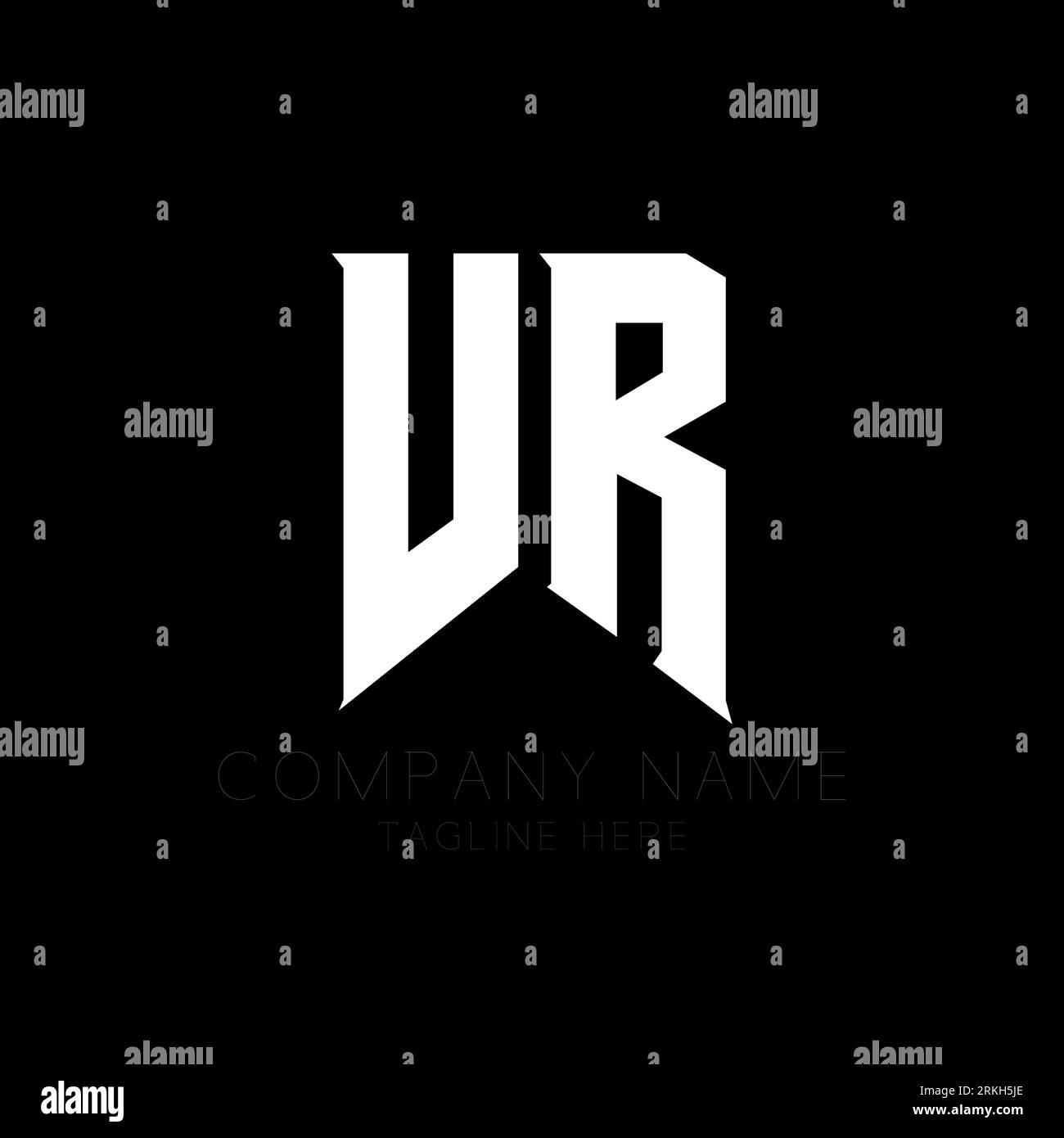 VR Letter Logo Design. Initial letters VR gaming's logo icon for ...