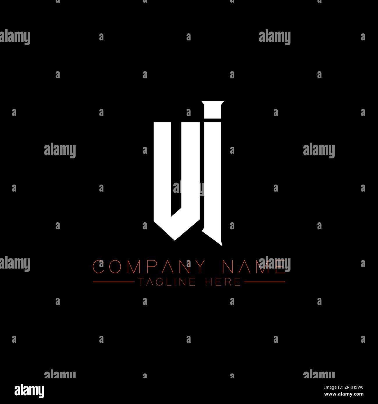 UI Letter Logo Design. Initial letters UI gaming's logo icon for ...
