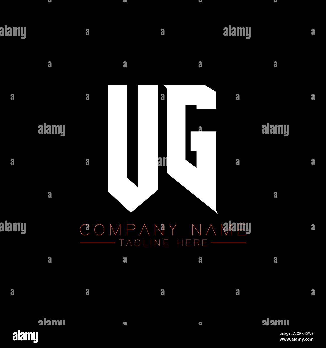 UG Letter Logo Design. Initial letters UG gaming's logo icon for ...