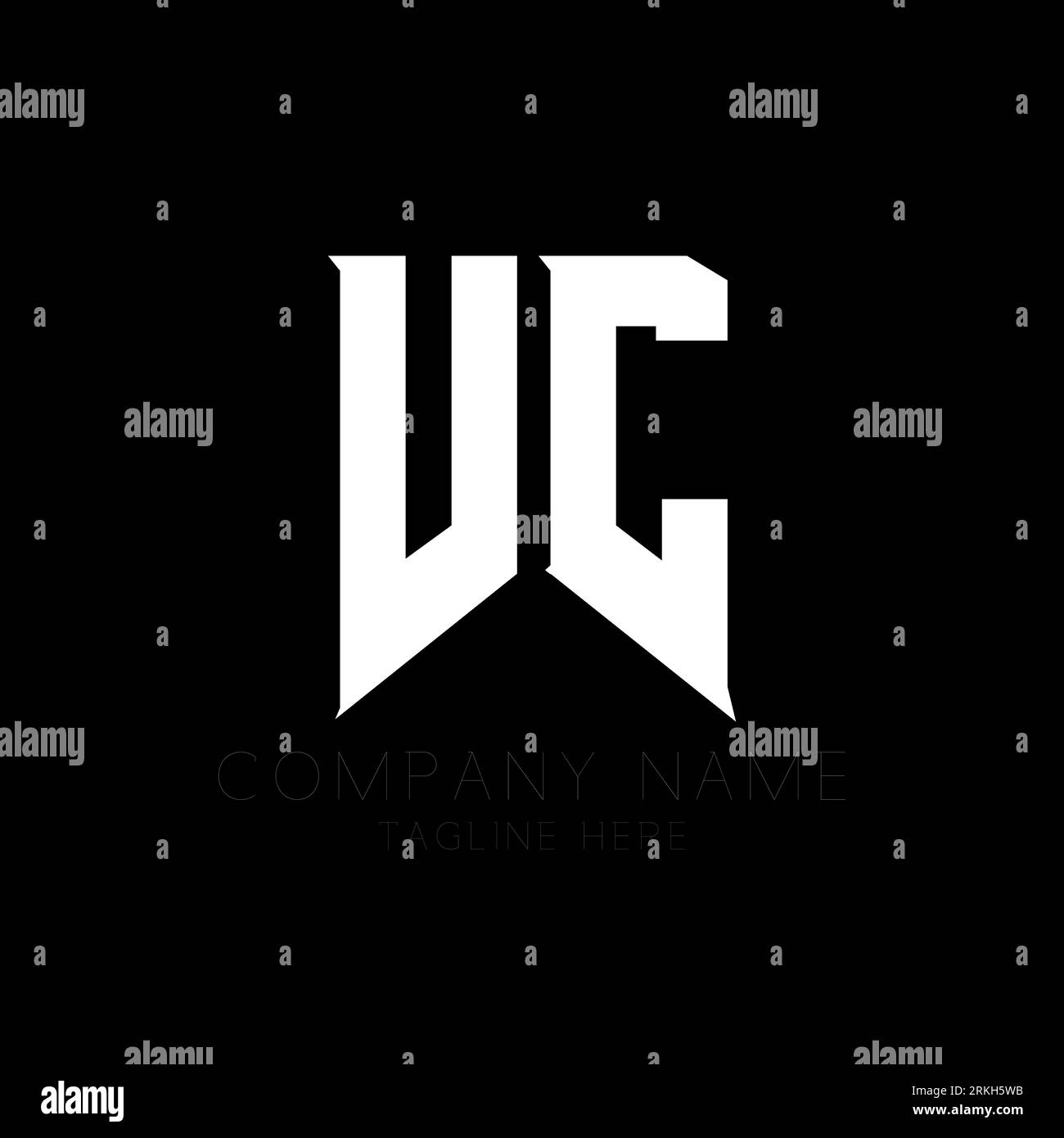 VC Letter Logo Design. Initial letters VC gaming's logo icon for ...