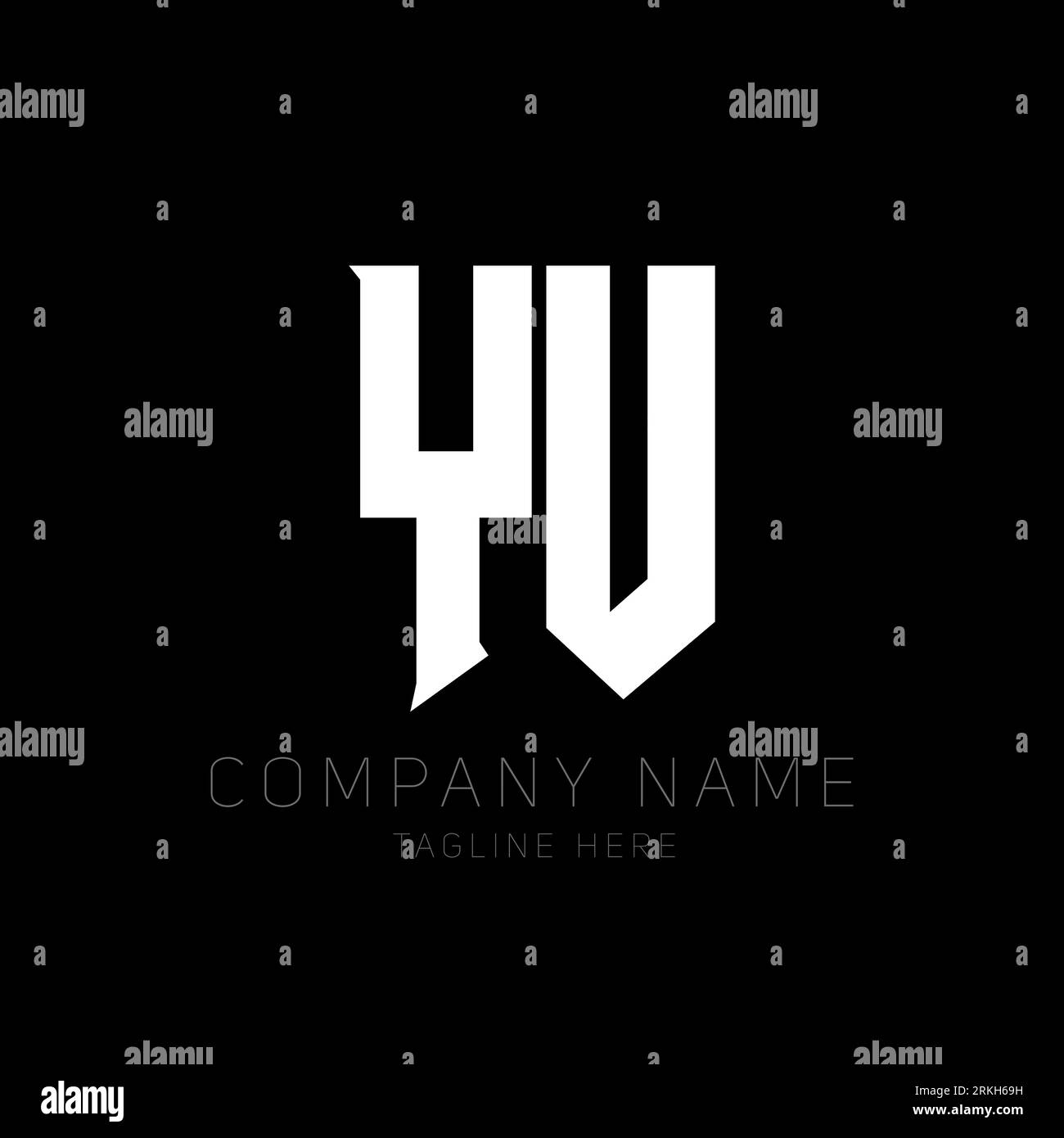 YU Letter Logo Design. Initial letters YU gaming's logo icon for ...
