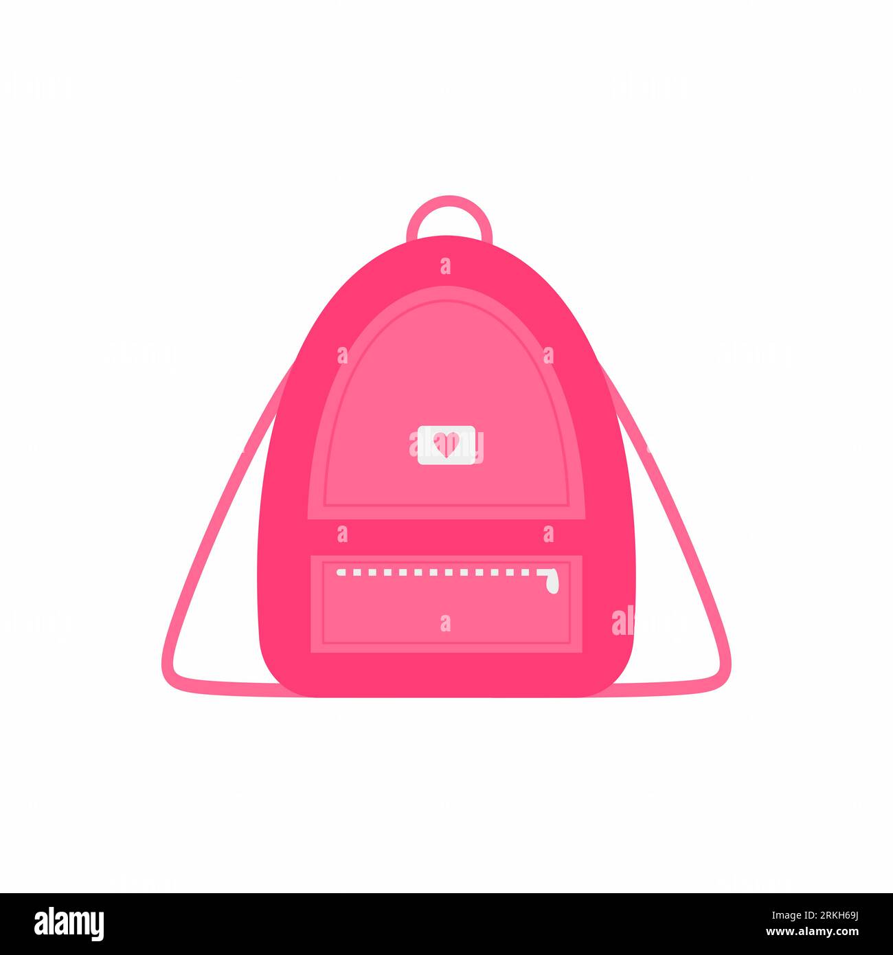 Female bag icon in pink color isolated on white background. Fashionable ...