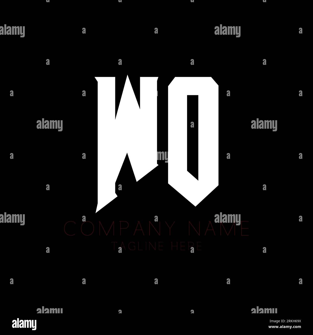 WO Letter Logo Design. Initial letters WO gaming's logo icon for ...