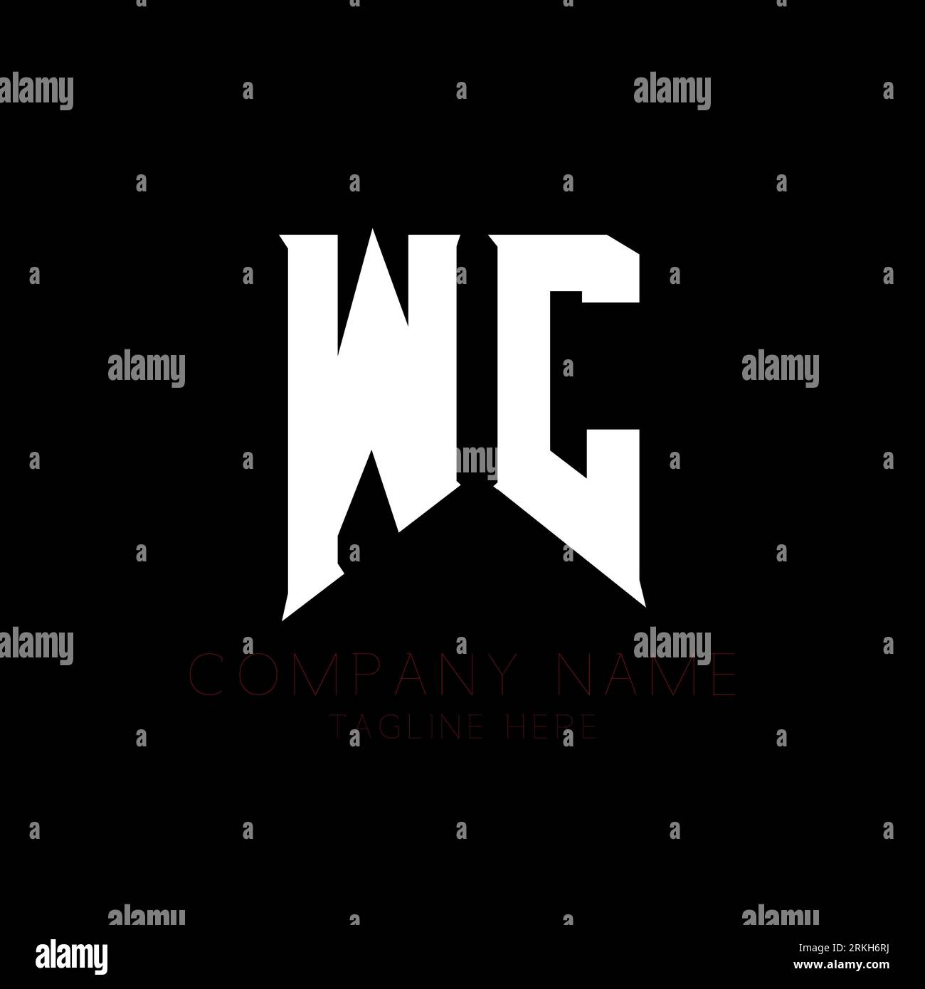 WC Letter Logo Design. Initial letters WC gaming's logo icon for ...