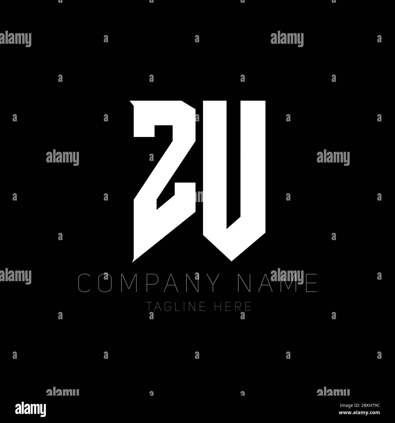 Zu minimal logo design Stock Vector Images - Alamy