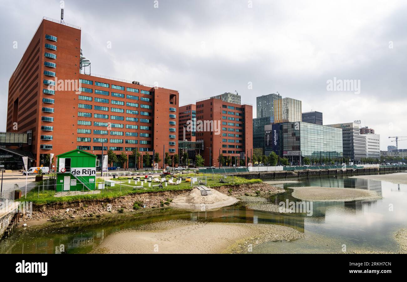 ROTTERDAM - Sandbanks in the reclaimed land in the Rijnhaven. Part of ...