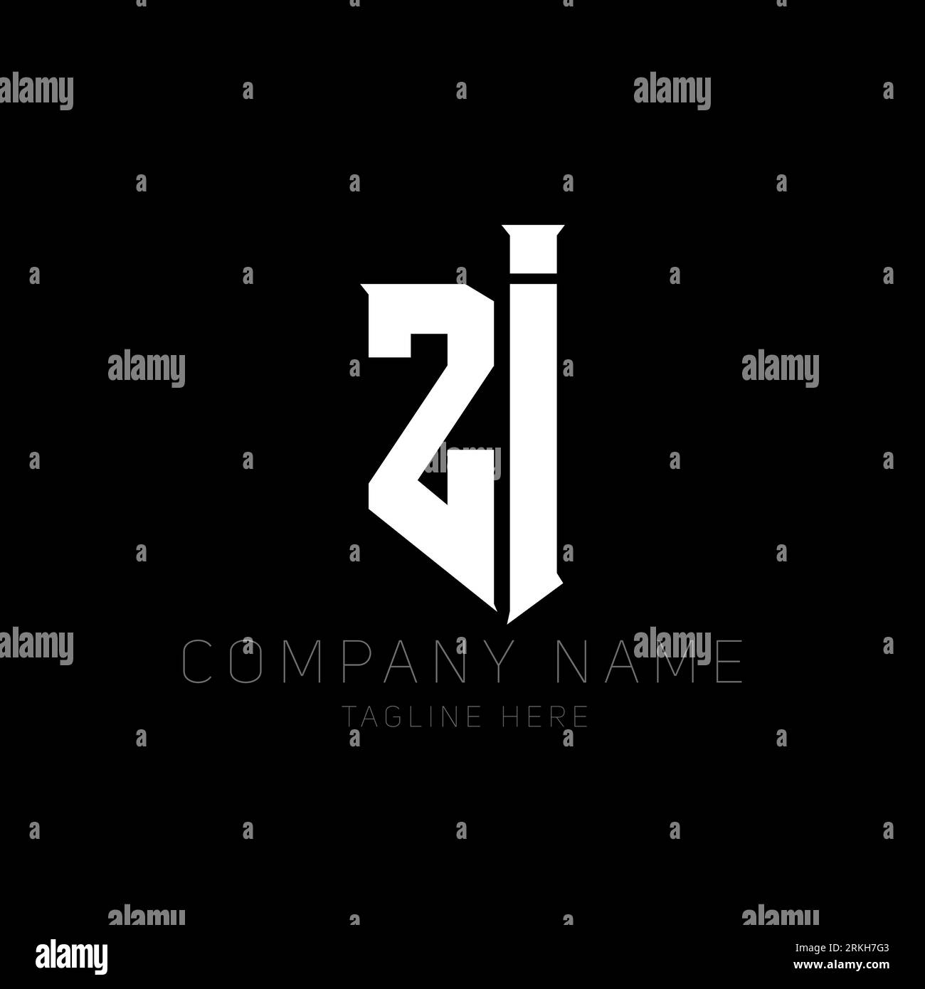 ZI Letter Logo Design. Initial letters ZI gaming's logo icon for ...