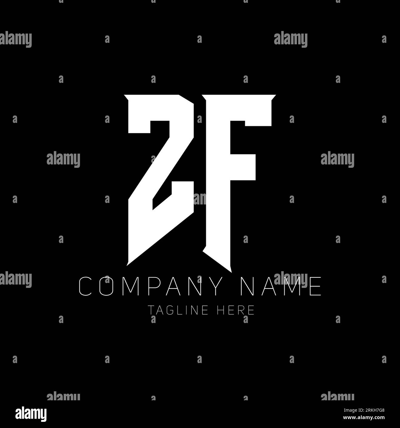 ZF Letter Logo Design. Initial letters ZF gaming's logo icon for ...