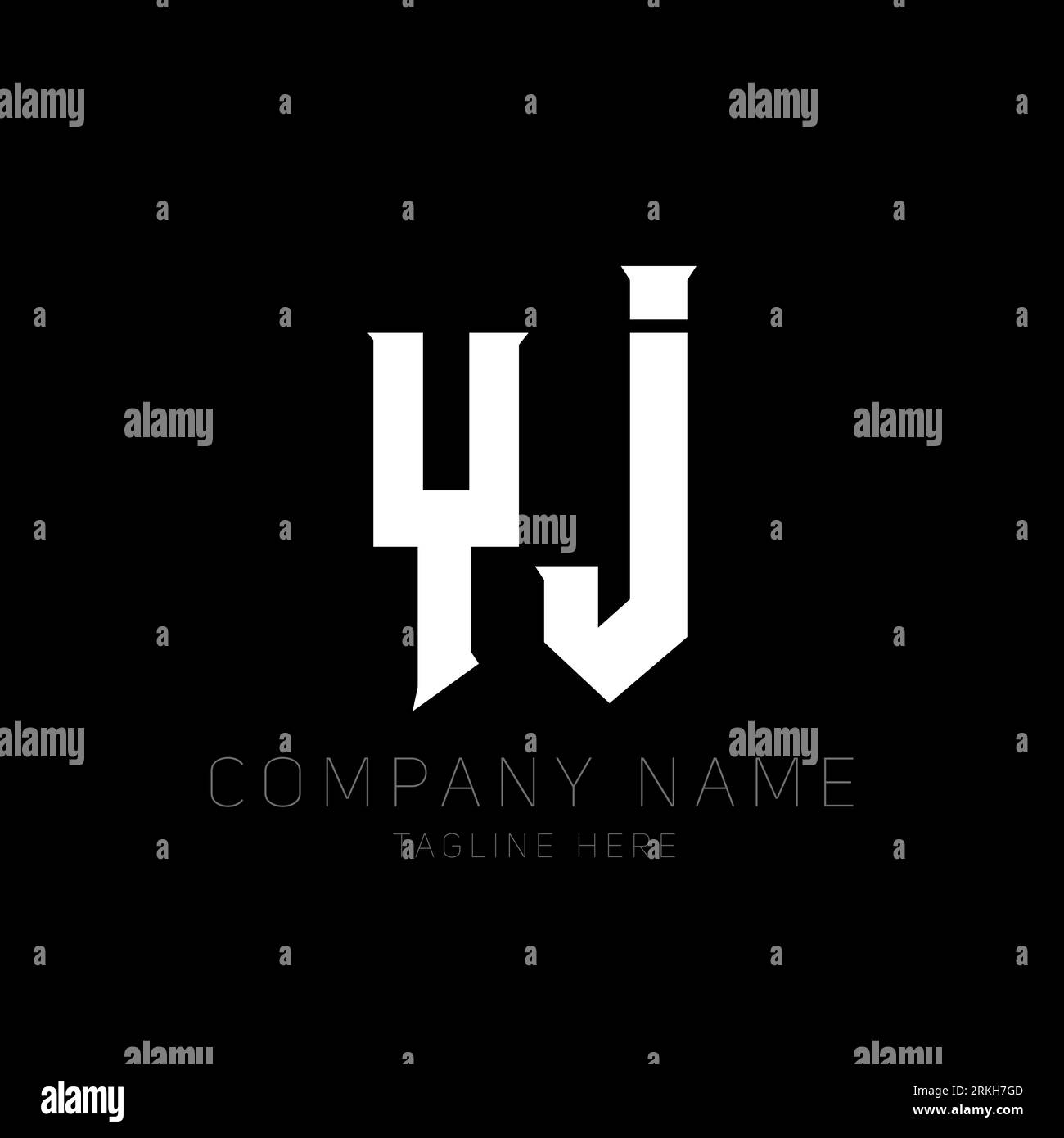 YJ Letter Logo Design. Initial letters YJ gaming's logo icon for ...