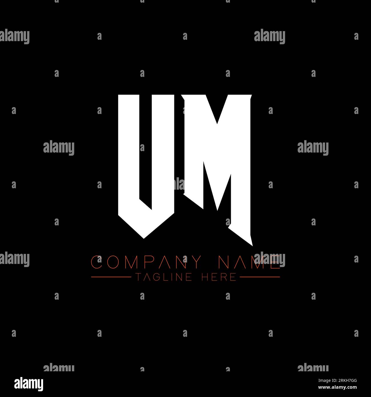 UM Letter Logo Design. Initial letters UM gaming's logo icon for ...