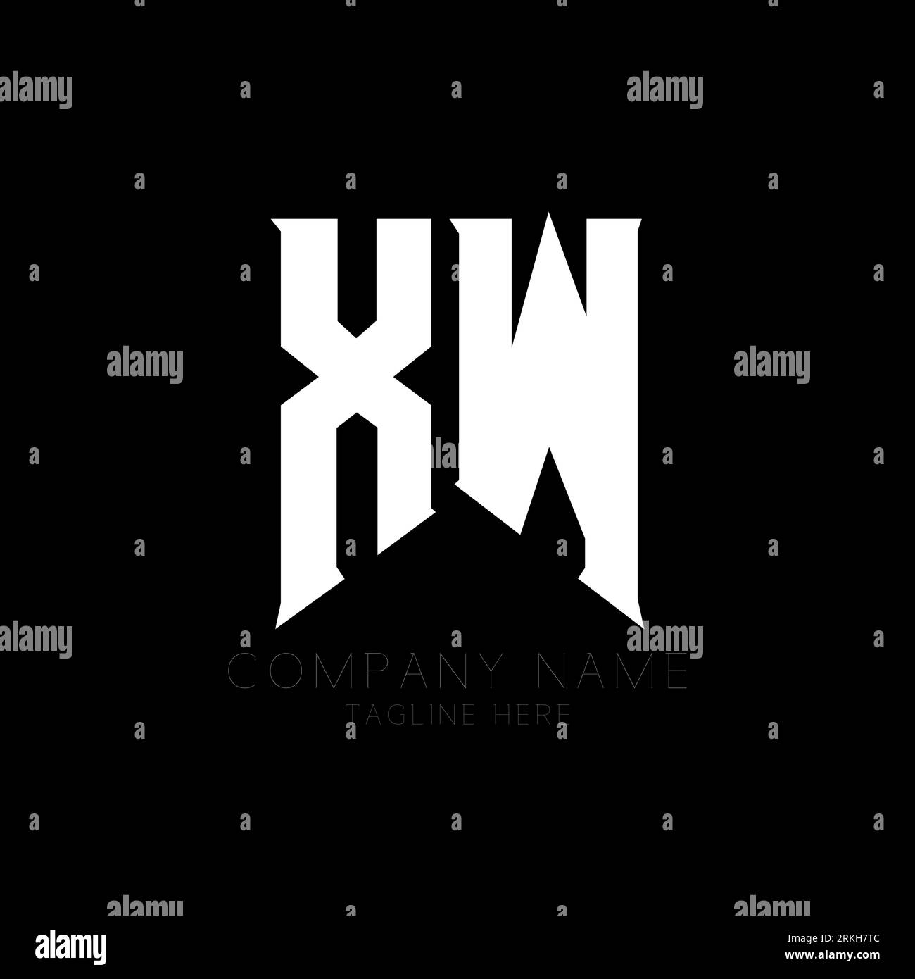 Xw minimal logo Black and White Stock Photos & Images - Alamy