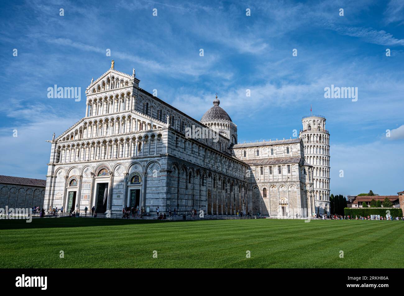 The Cathedral and the Pisa Leaning Tower in the famous Pisa's Cathedral ...