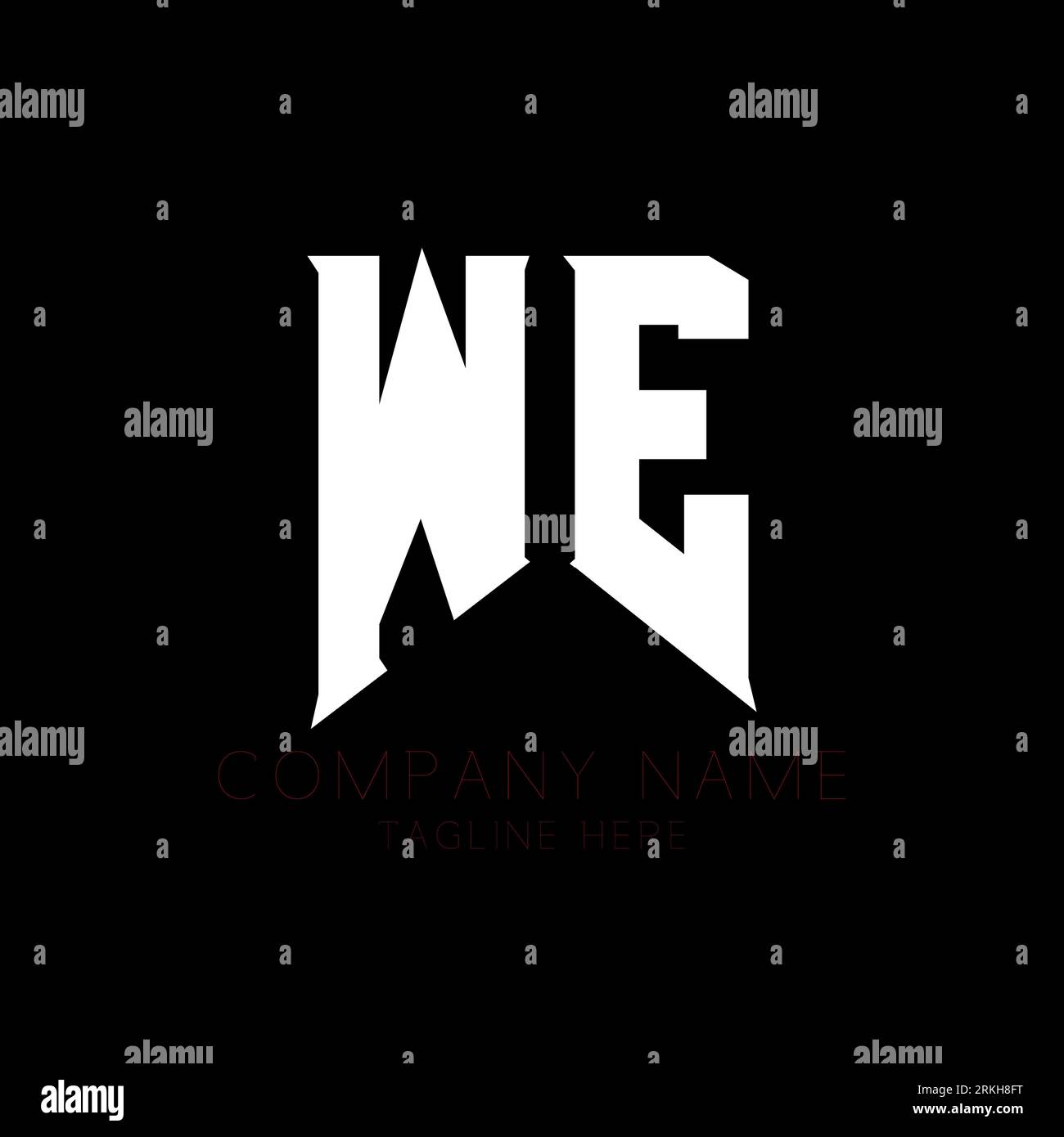 WE Letter Logo Design. Initial letters WE gaming's logo icon for ...