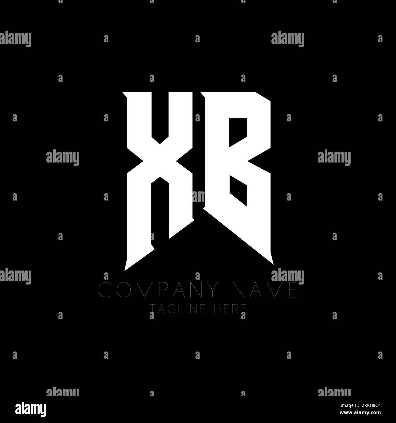 XB Letter Logo Design. Initial letters XB gaming's logo icon for ...