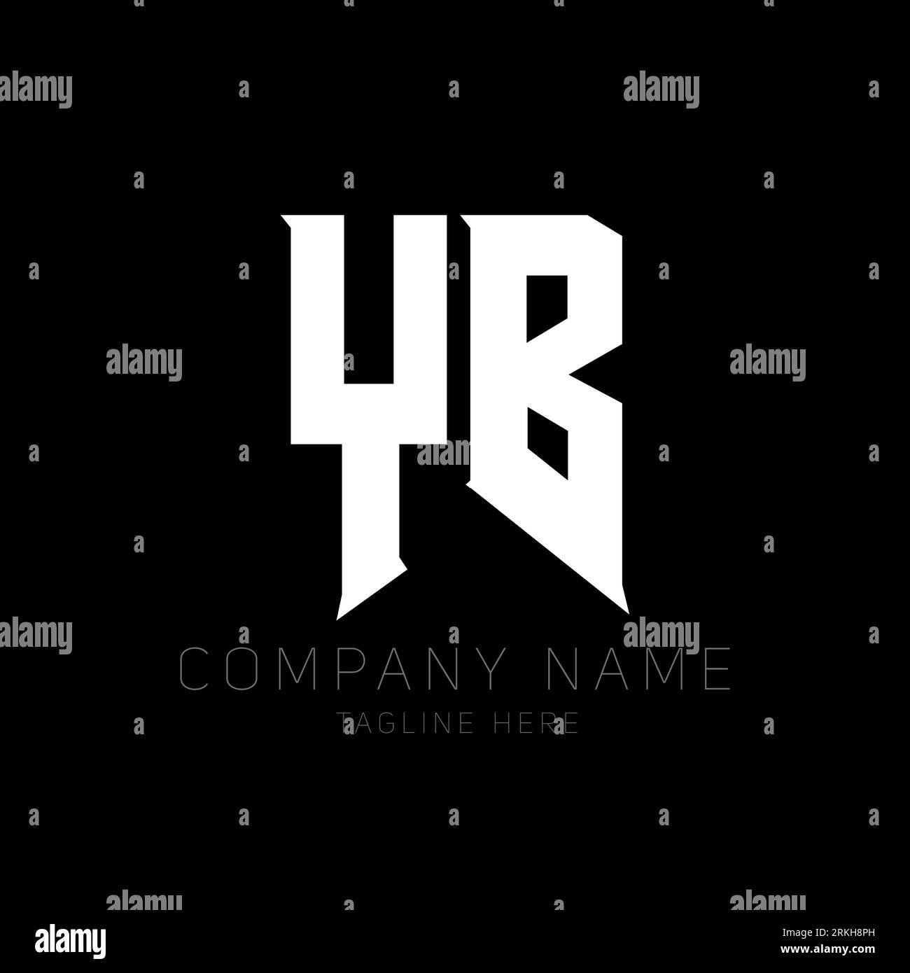 YB Letter Logo Design. Initial letters YB gaming's logo icon for ...