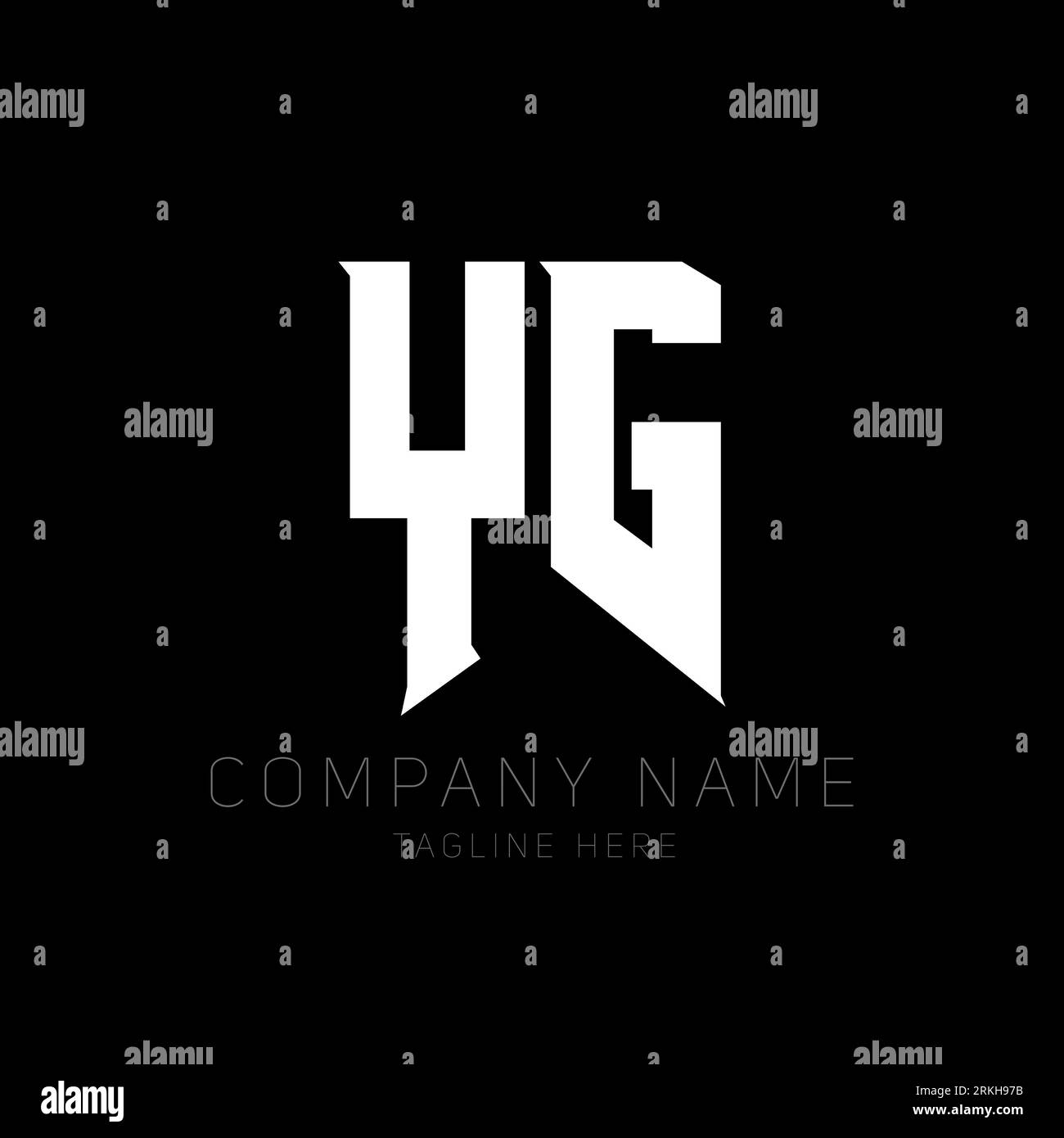YG Letter Logo Design. Initial letters YG gaming's logo icon for ...