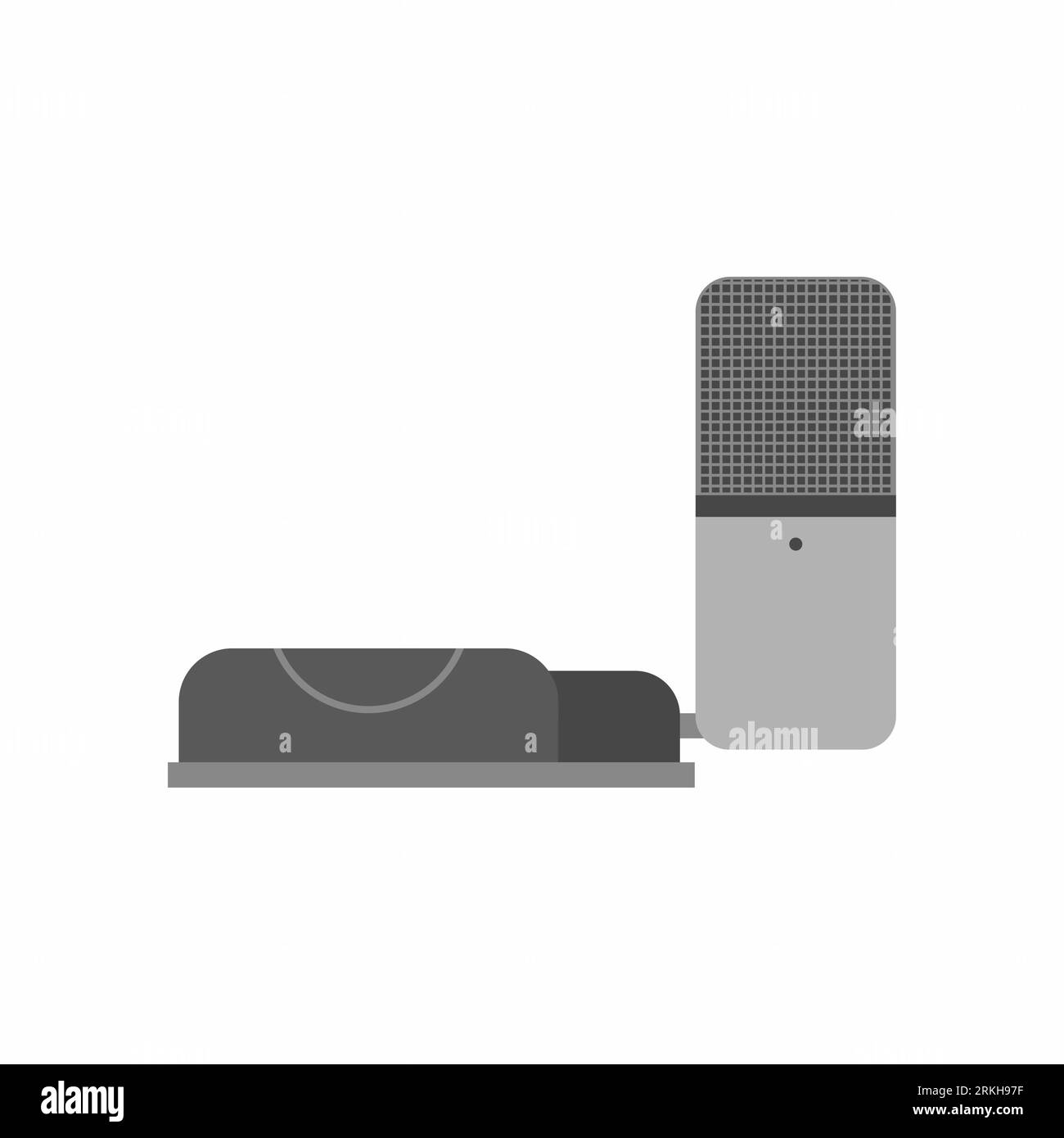 Samson Go Mic in flat style isolated on white background. Portable USB ...