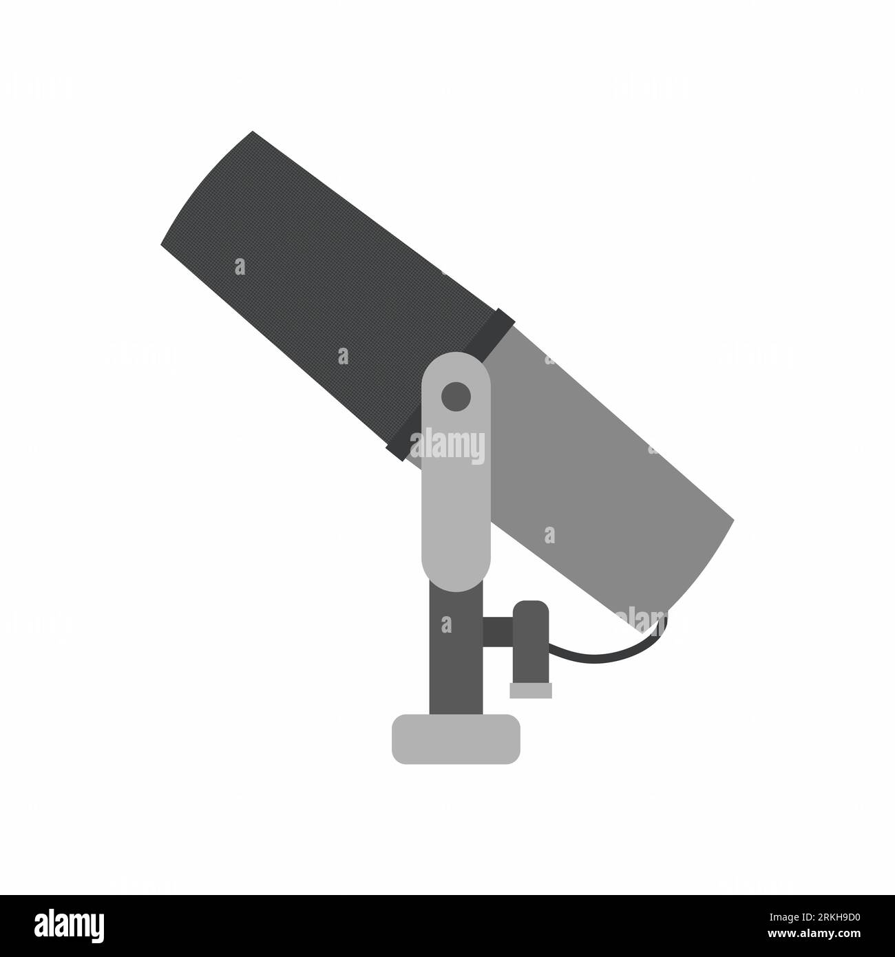 Shure SM7B podcast microphone isolated on white background. Dynamic ...