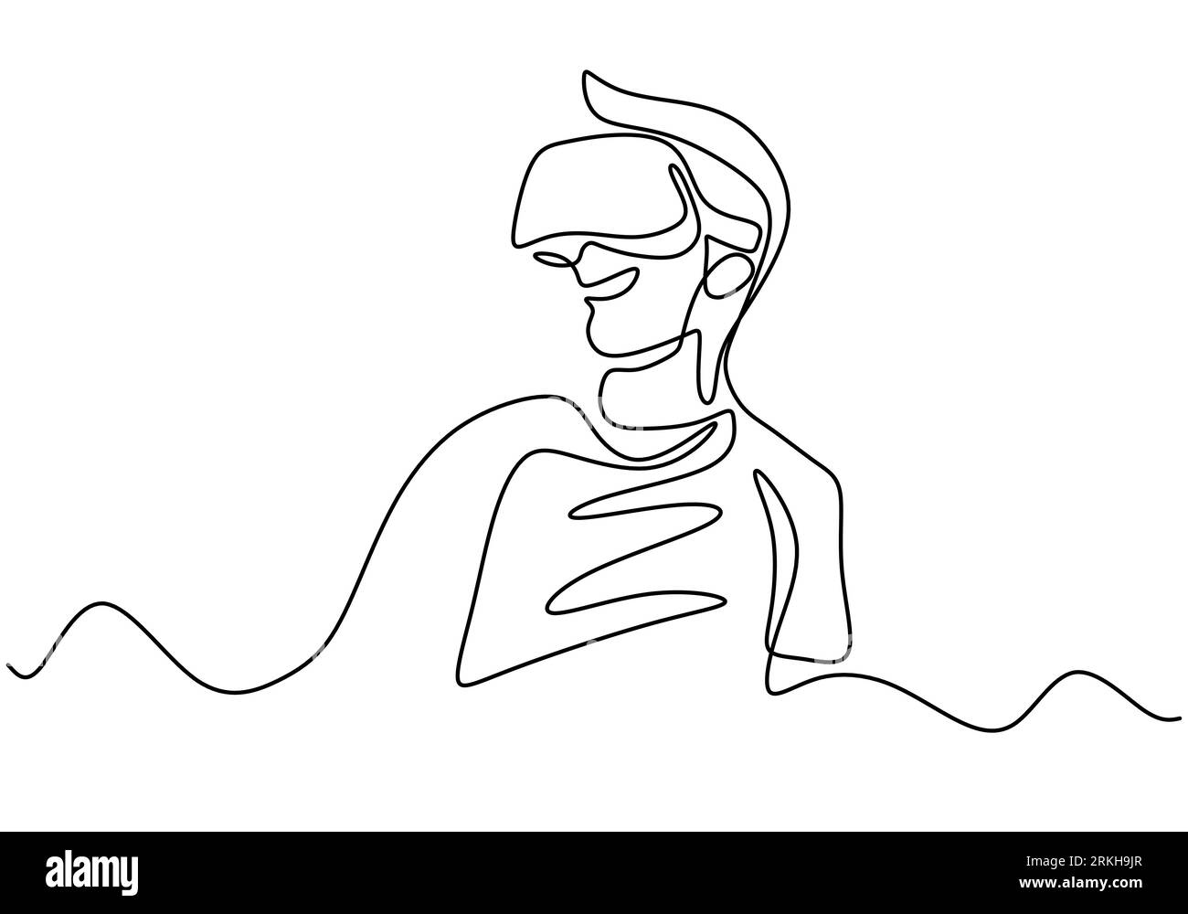 Wearing vr headset Black and White Stock Photos & Images - Alamy