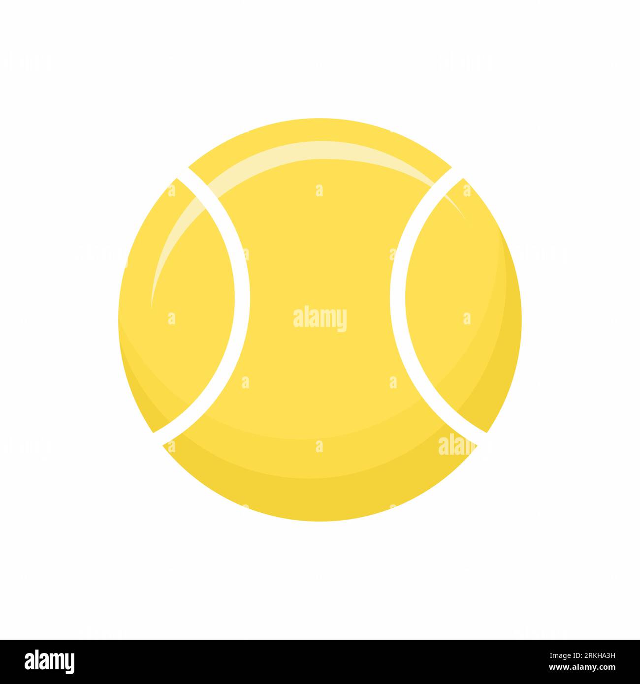 Sport tennis ball flat style icon vector illustration design. Yellow ...