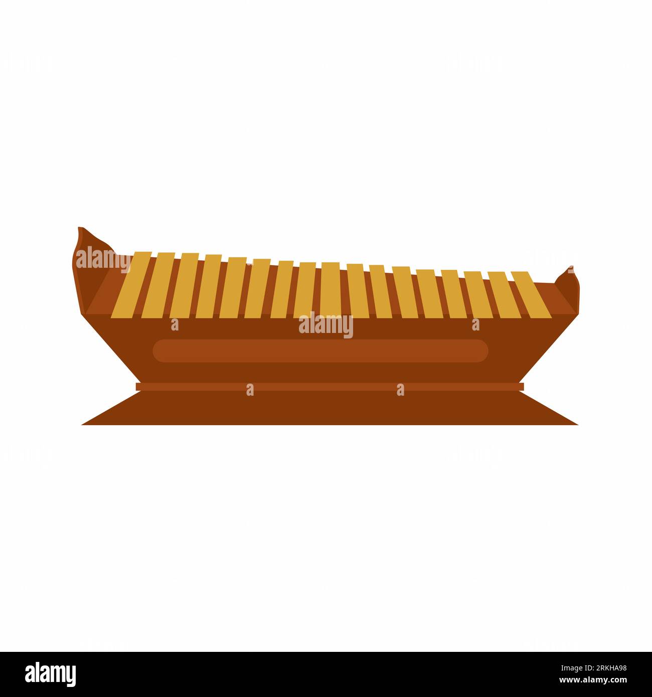 Gambang, a traditional percussion instrument flat icon design element ...
