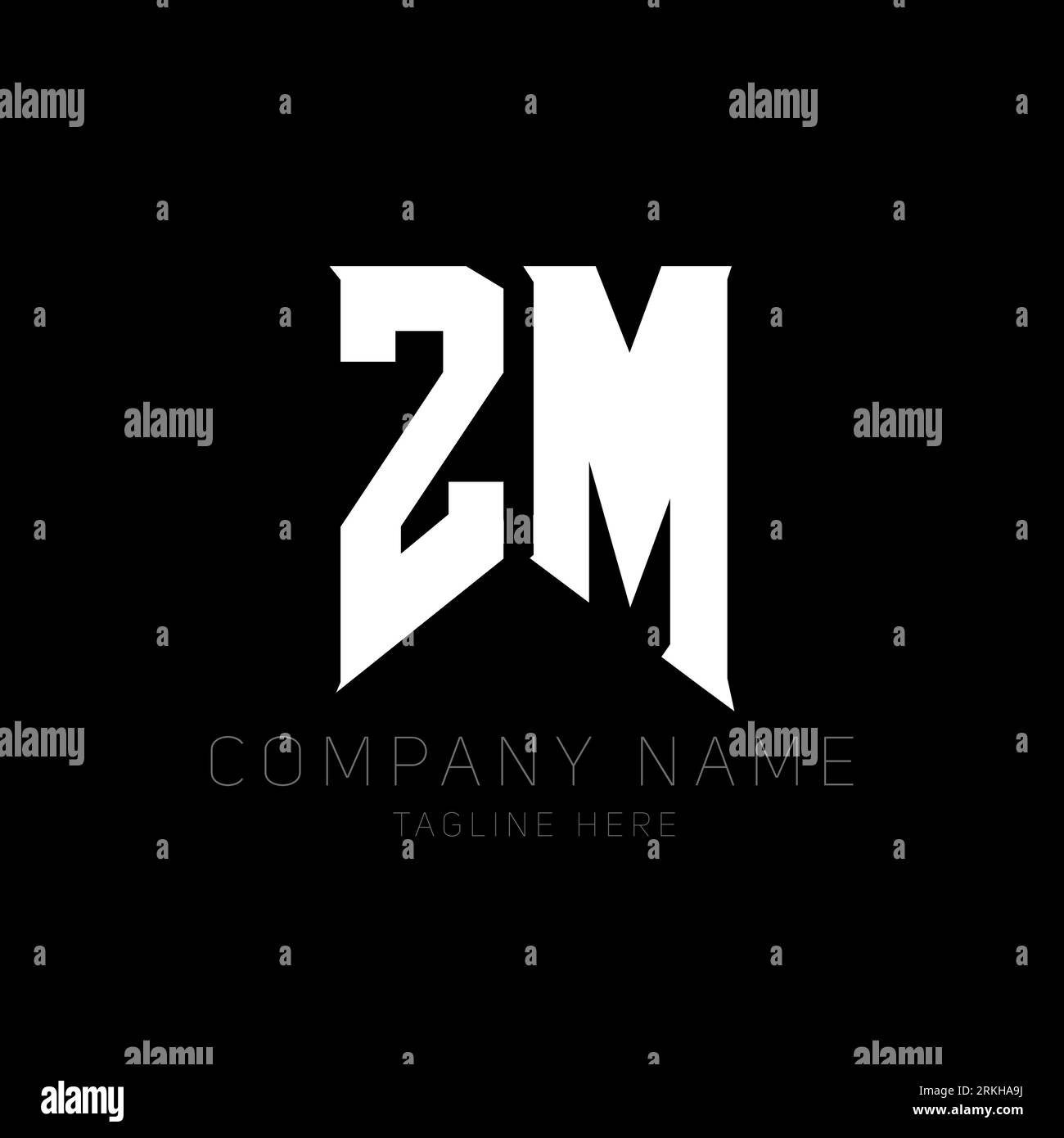 ZM Letter Logo Design. Initial letters ZM gaming's logo icon for ...
