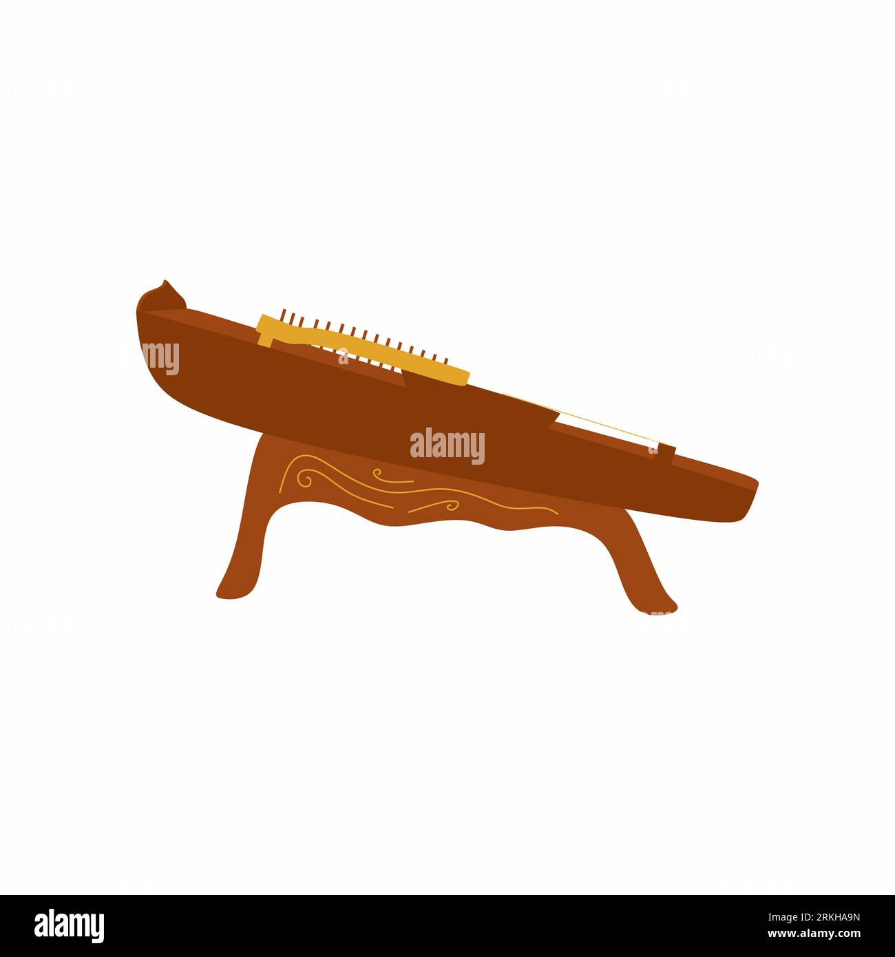 Indonesian Traditional Music Instrument Called Siter It Is Plucked
