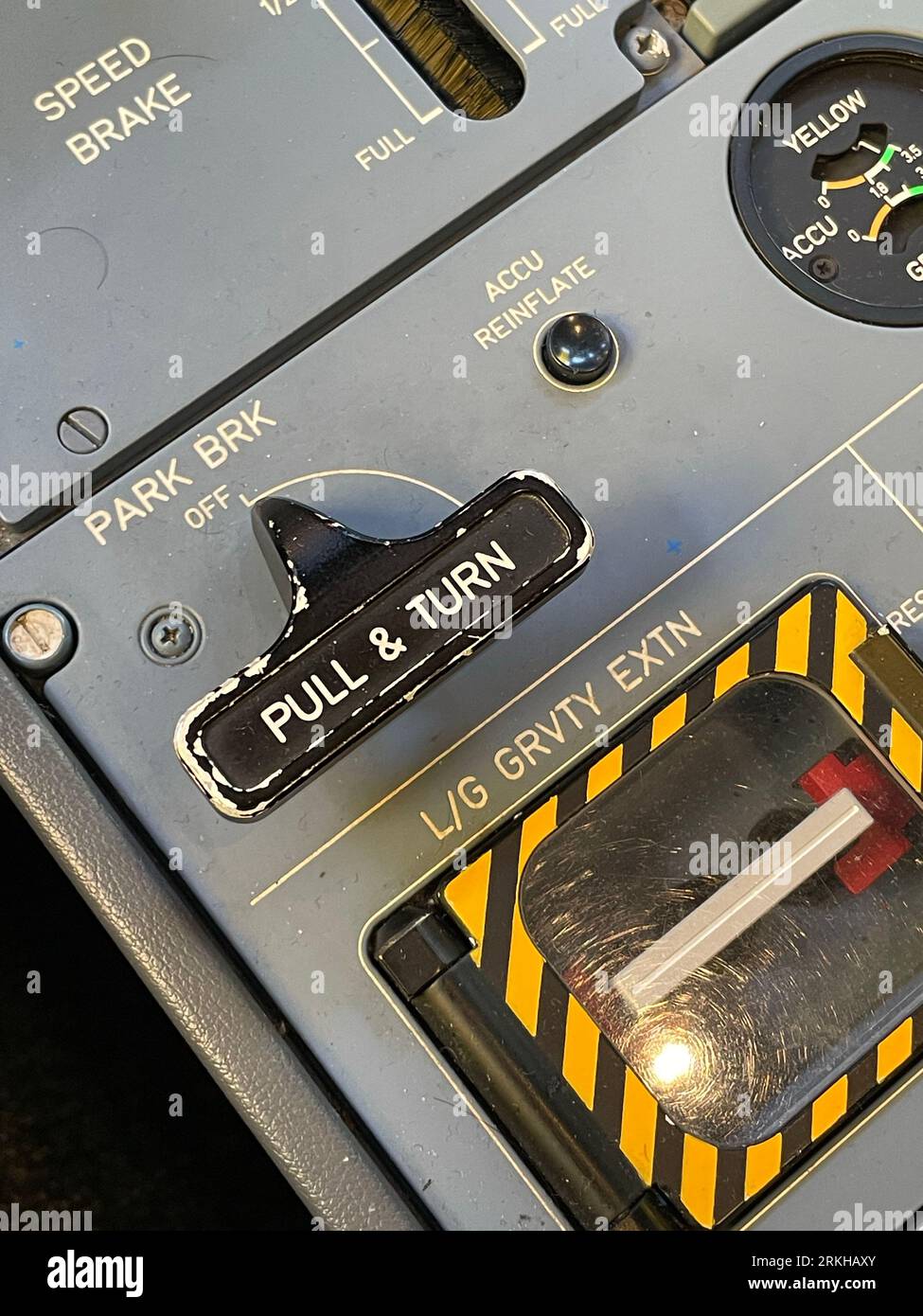 A closeup of an airplane control panel Stock Photo - Alamy