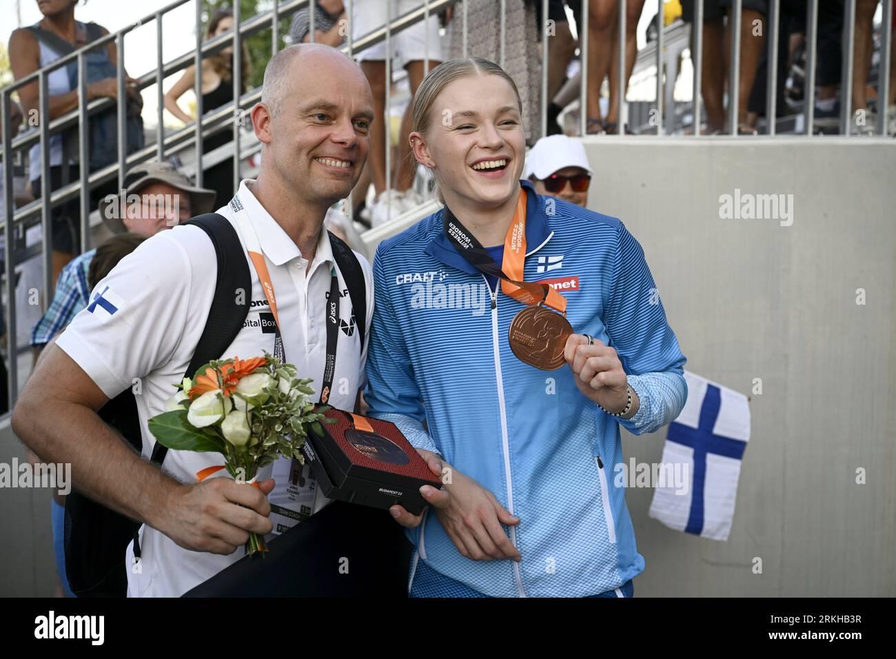 Budapest, Hungary. 24th Aug, 2023. Bronze medalist, Wilma Murto of ...