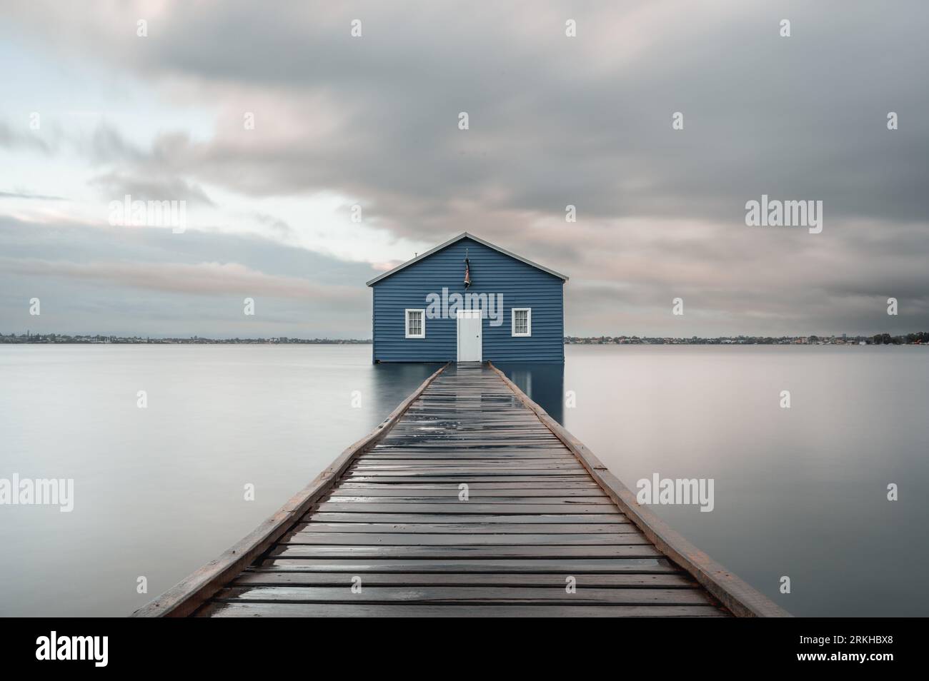 A stunning long exposure shot of the iconic Crawley Edge Boatshed in ...