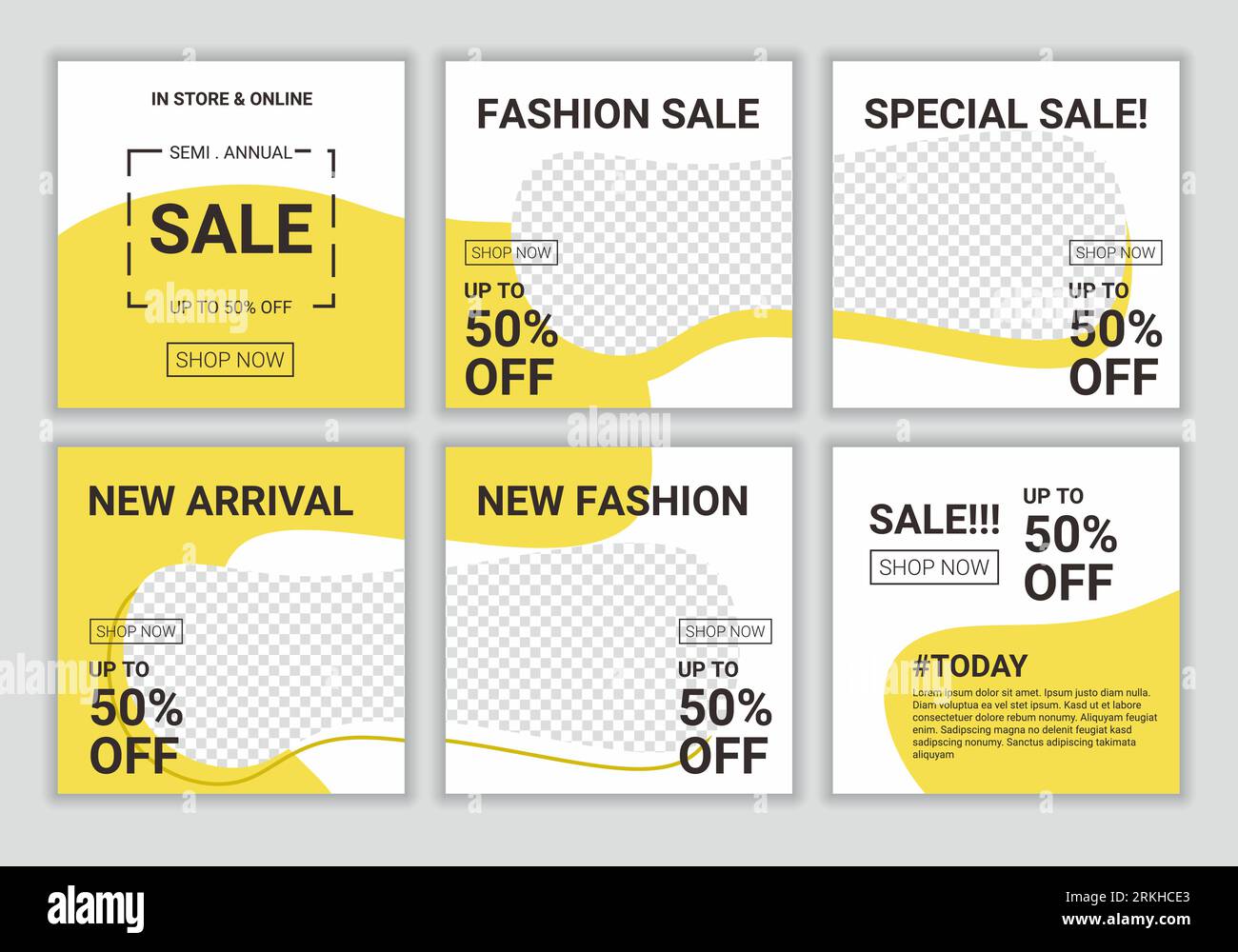 Design backgrounds for social media banner. Set collection of ig feed ...