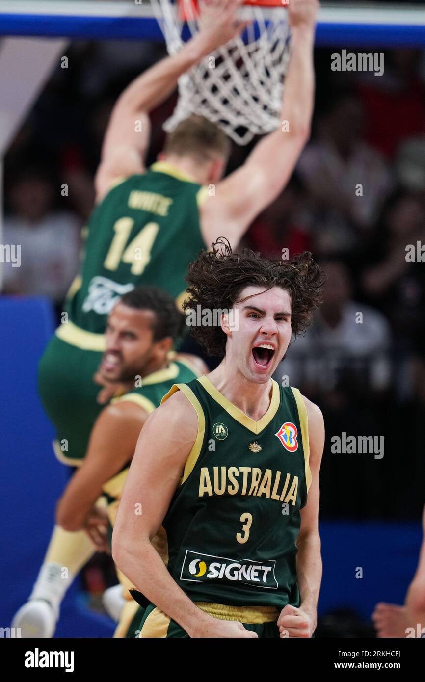 Okinawa, Japan. 25th Aug, 2023. Josh Giddey (Front) of Australia ...