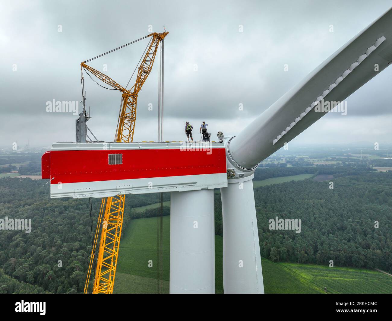 Dorsten, North Rhine-Westphalia, Germany - Construction of a wind ...