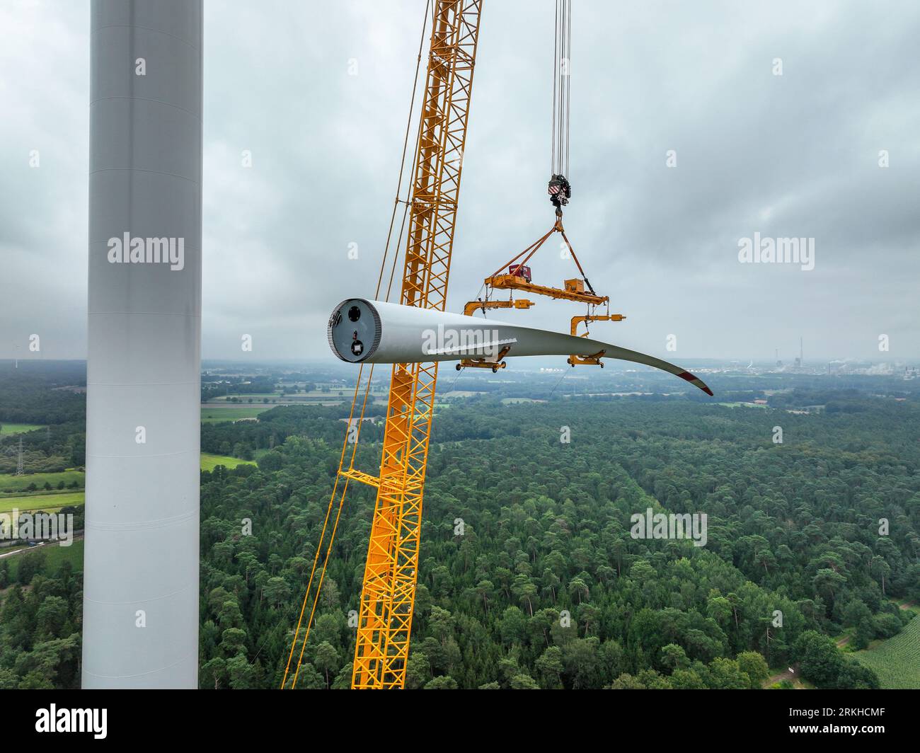 Dorsten, North Rhine-Westphalia, Germany - Construction of a wind ...