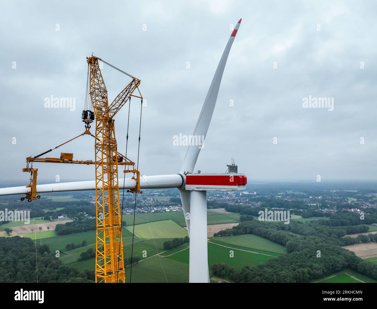 Dorsten, North Rhine-Westphalia, Germany - Construction of a wind ...